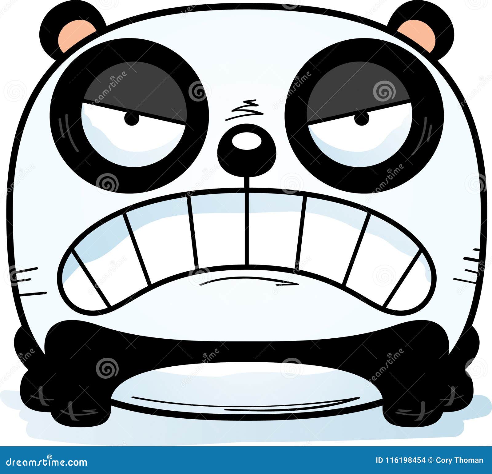 Historieta Panda Cub Enojado Ilustración del Vector - Ilustración de ...