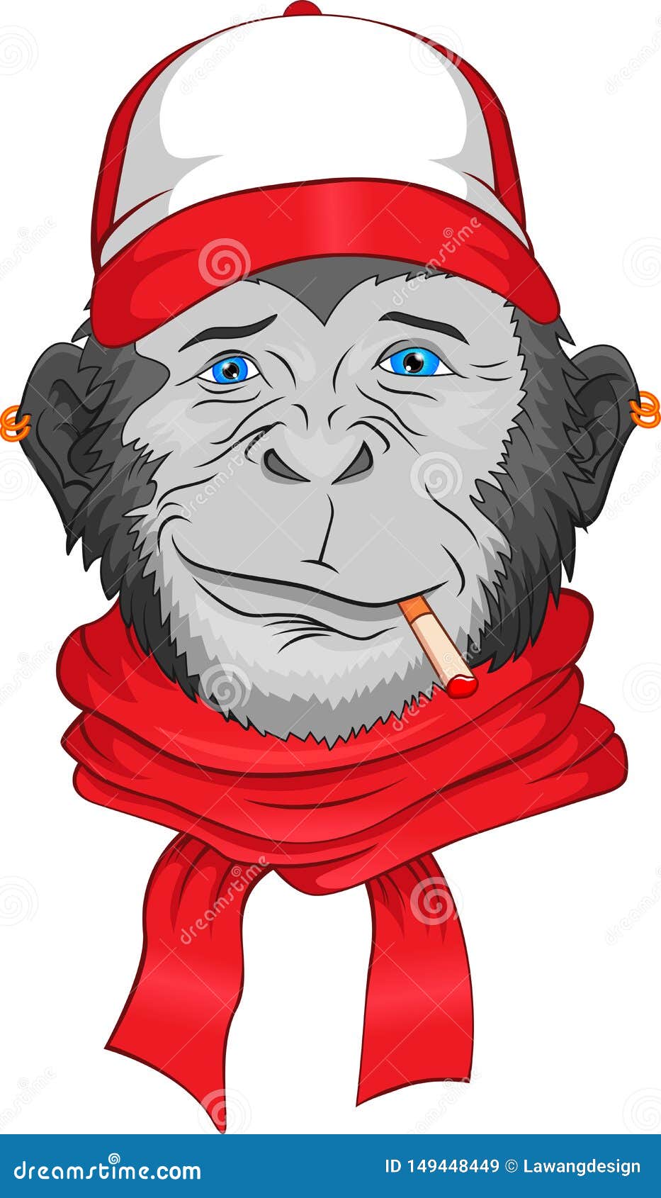 Historieta Principal Del Mono Ilustración del Vector - Ilustración de ...