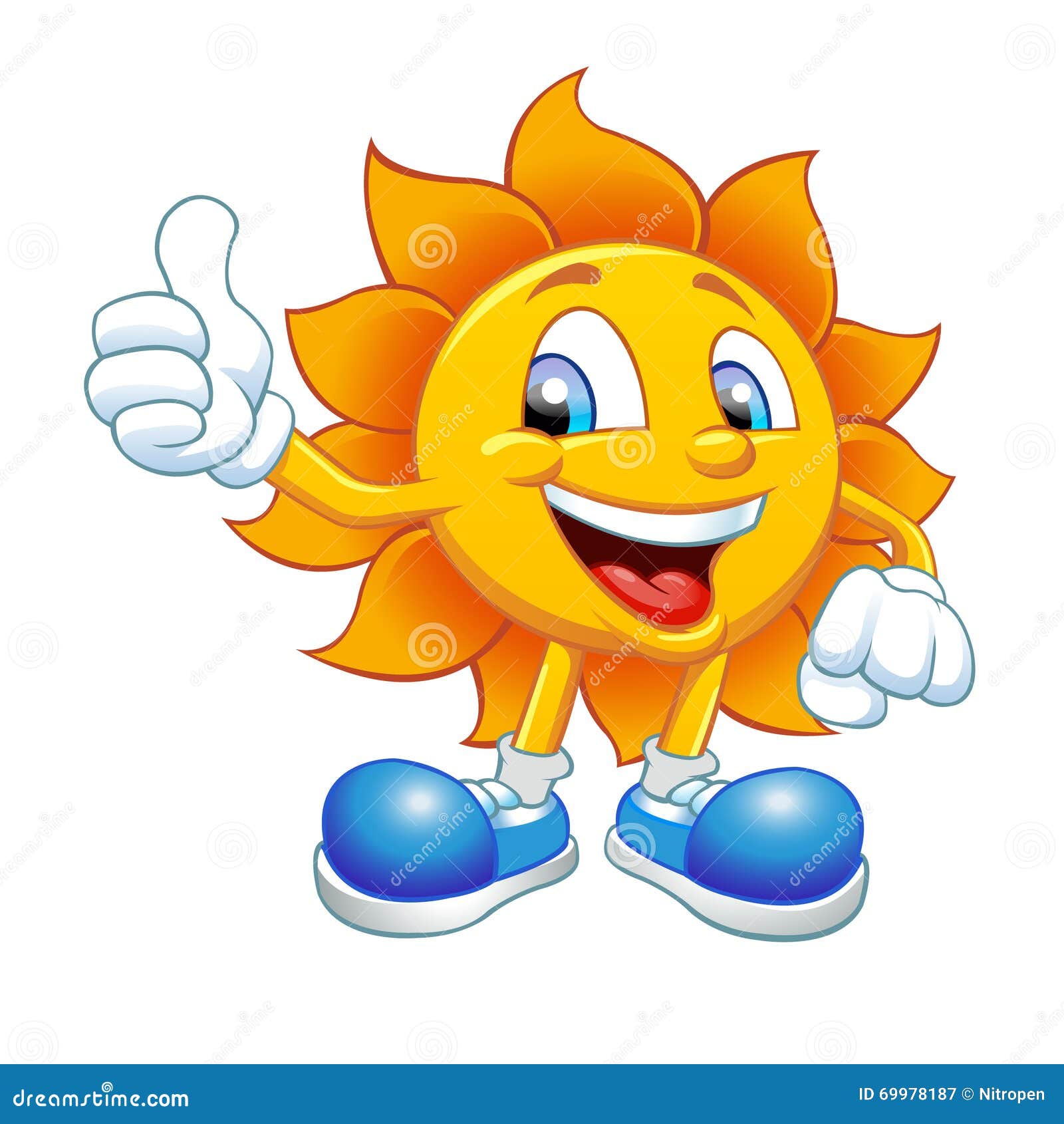 Historieta Sonriente Del Sol Ilustración del Vector - Ilustración de ...