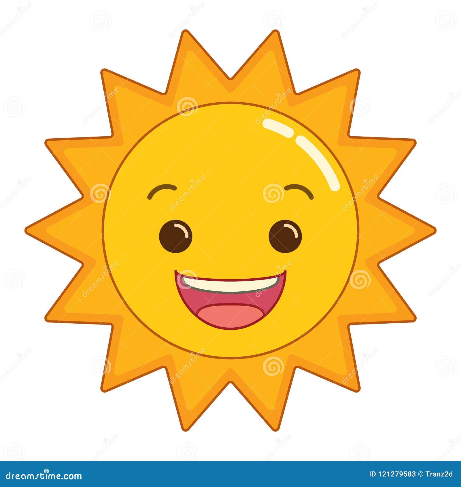 Historieta Sonriente Radiante Sun Ilustración del Vector - Ilustración ...