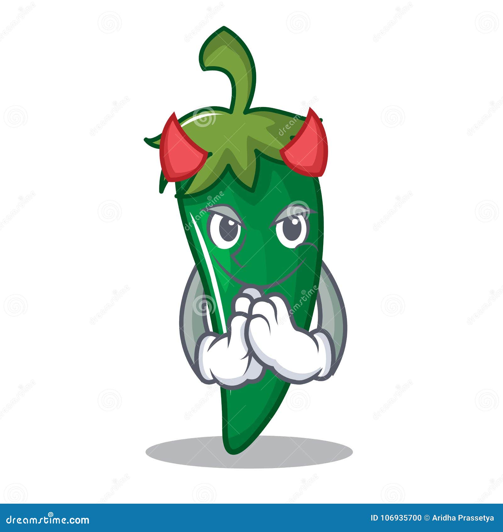 Historieta Verde Del Carácter Del Chile Del Diablo Ilustración del ...