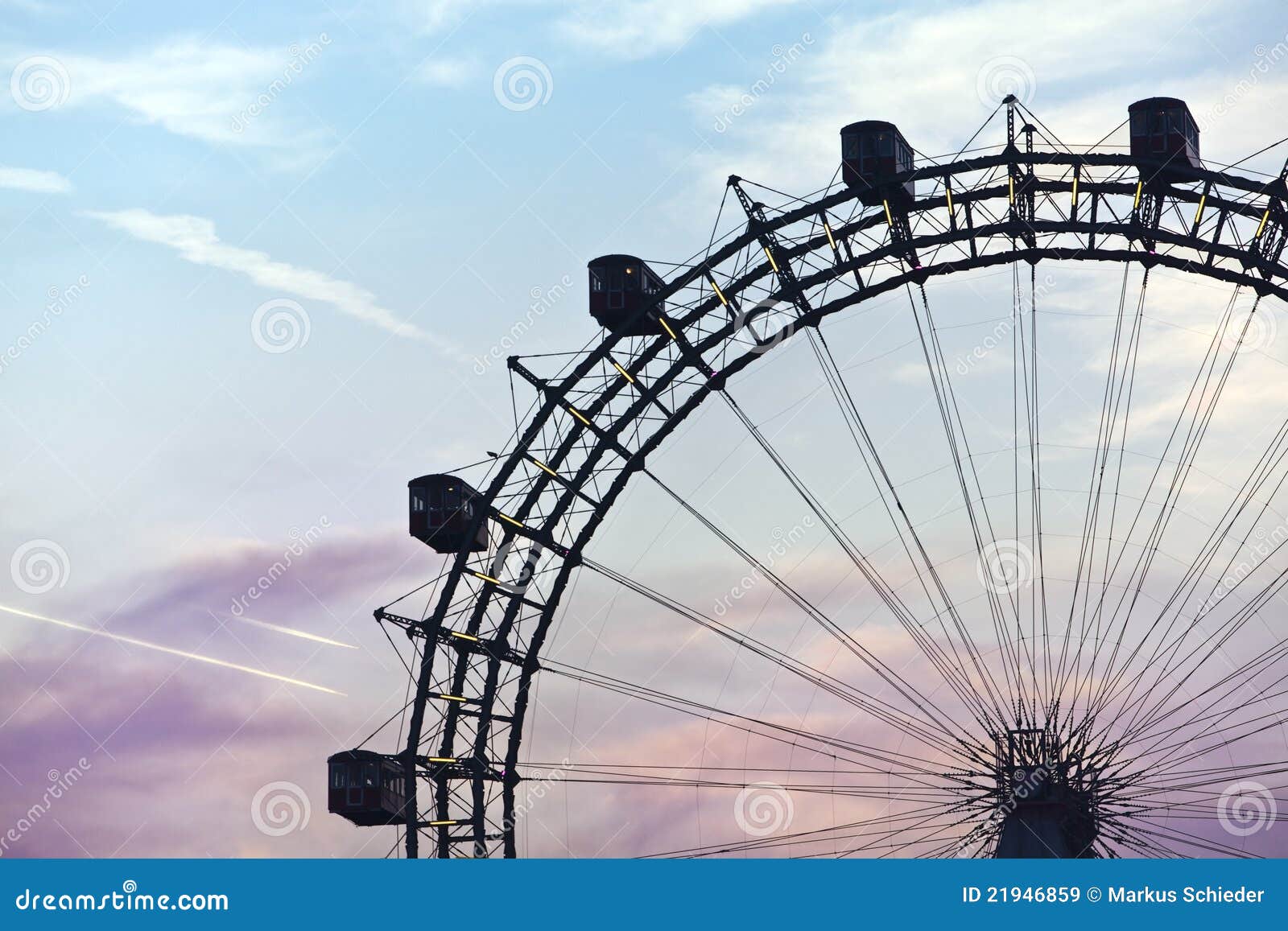Historisch Reuzenrad Van Wenen Prater Stock Afbeelding - Image of ...