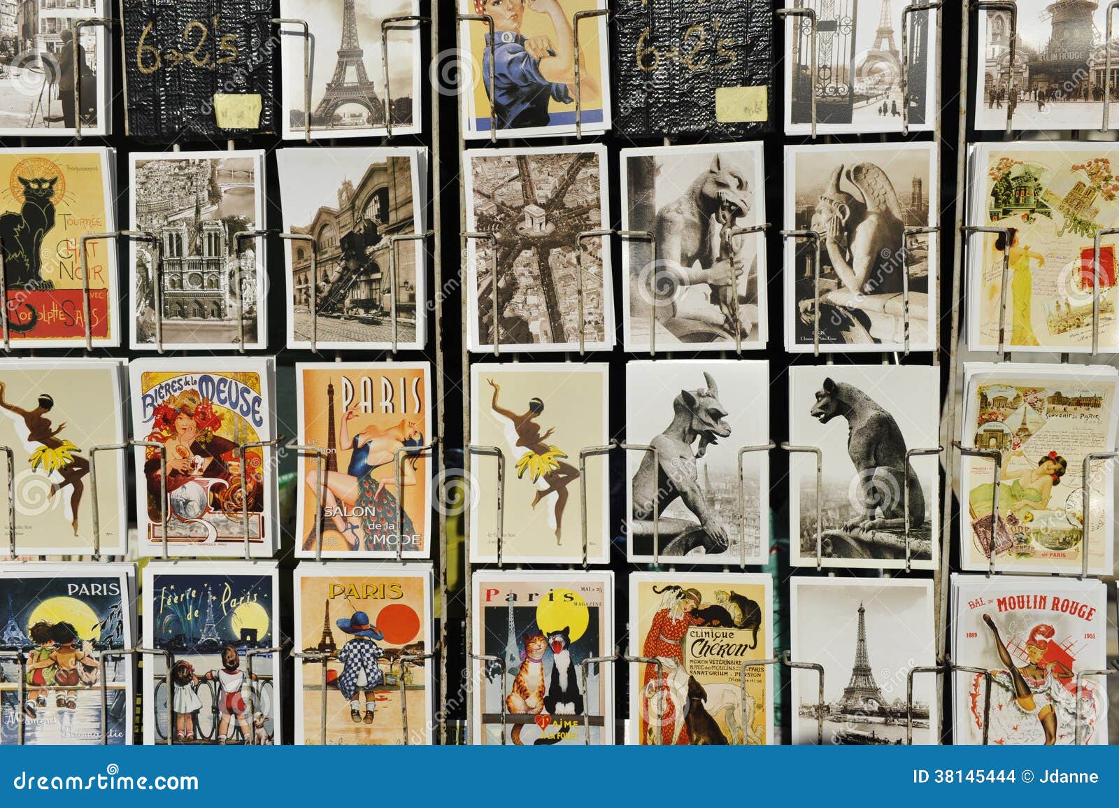 Historische Ansichtskarten, Paris Redaktionelles Stockbild - Bild von ...