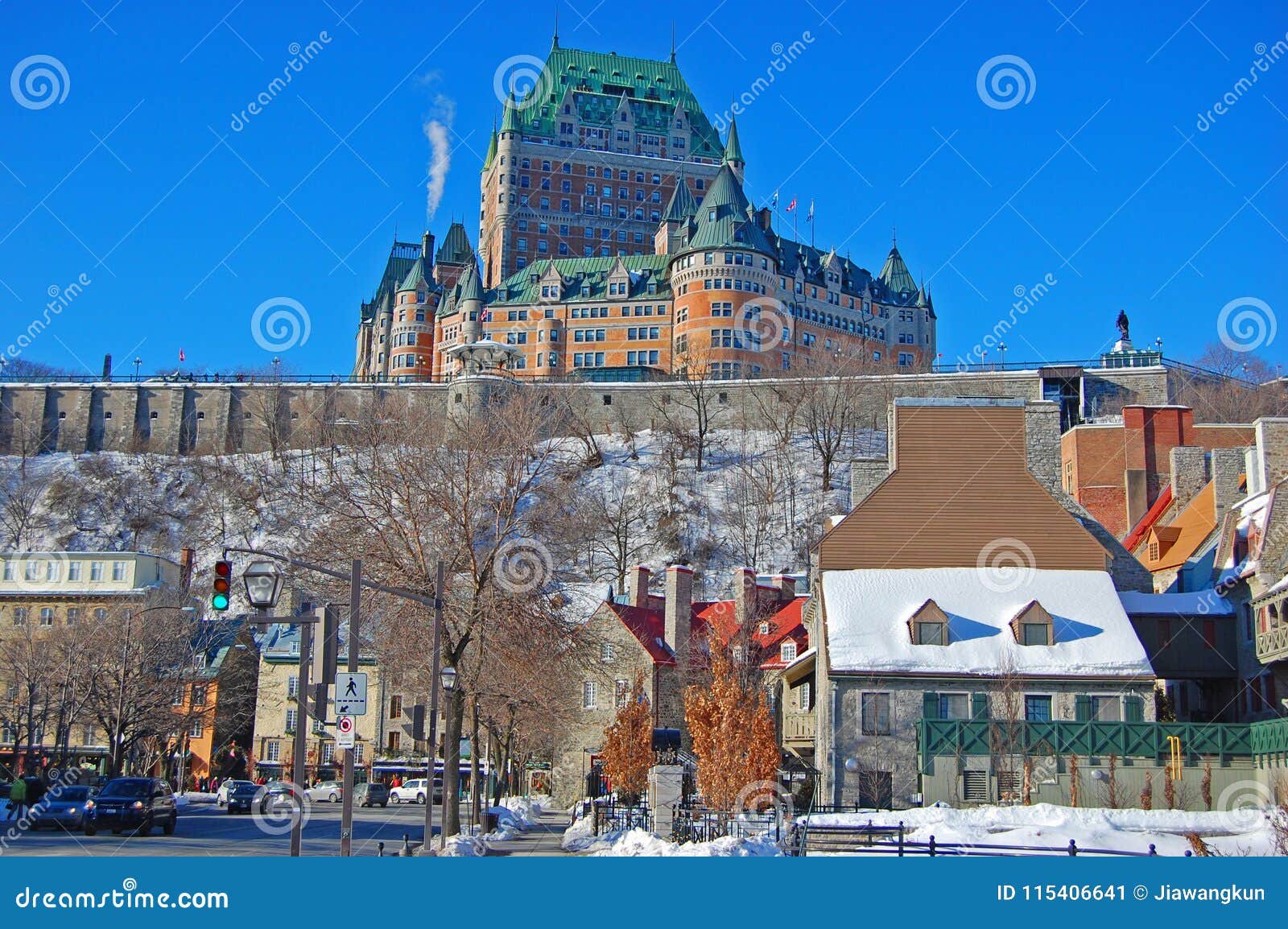 Historische Chateau Frontenac in De Stad Van Quebec, QC, Canada Stock ...