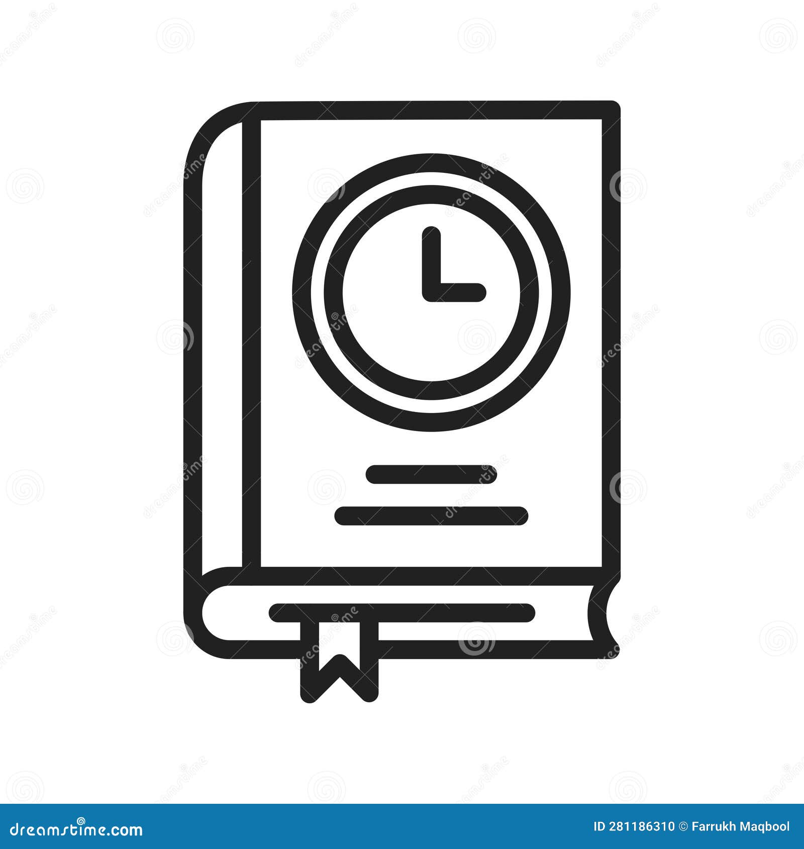 History Book Icon Image. stock vector. Illustration of history - 281186310