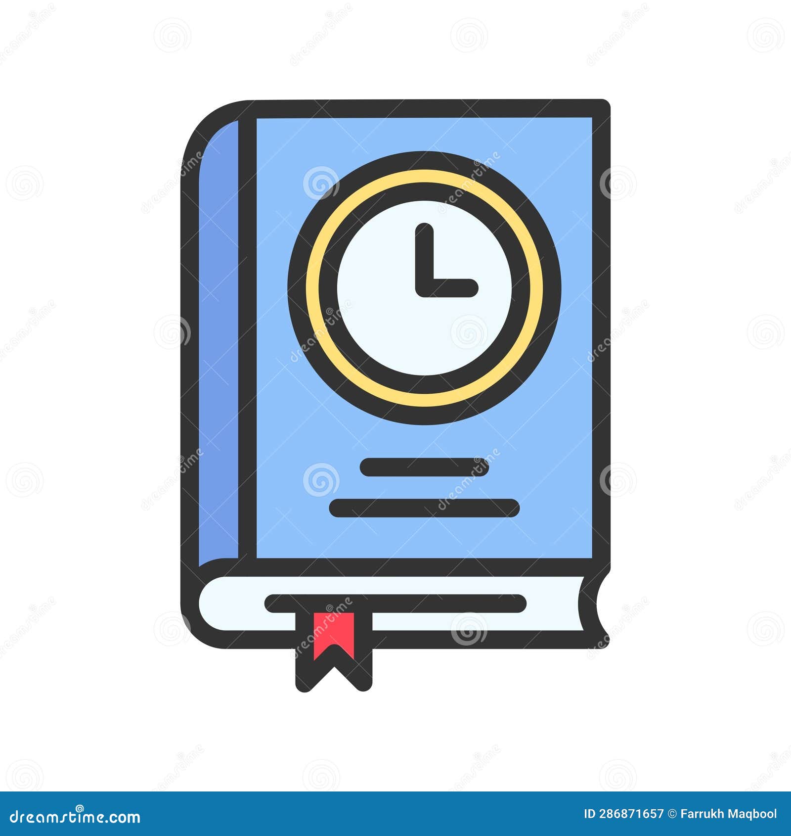 History Book Icon Image. stock vector. Illustration of symbol - 286871657