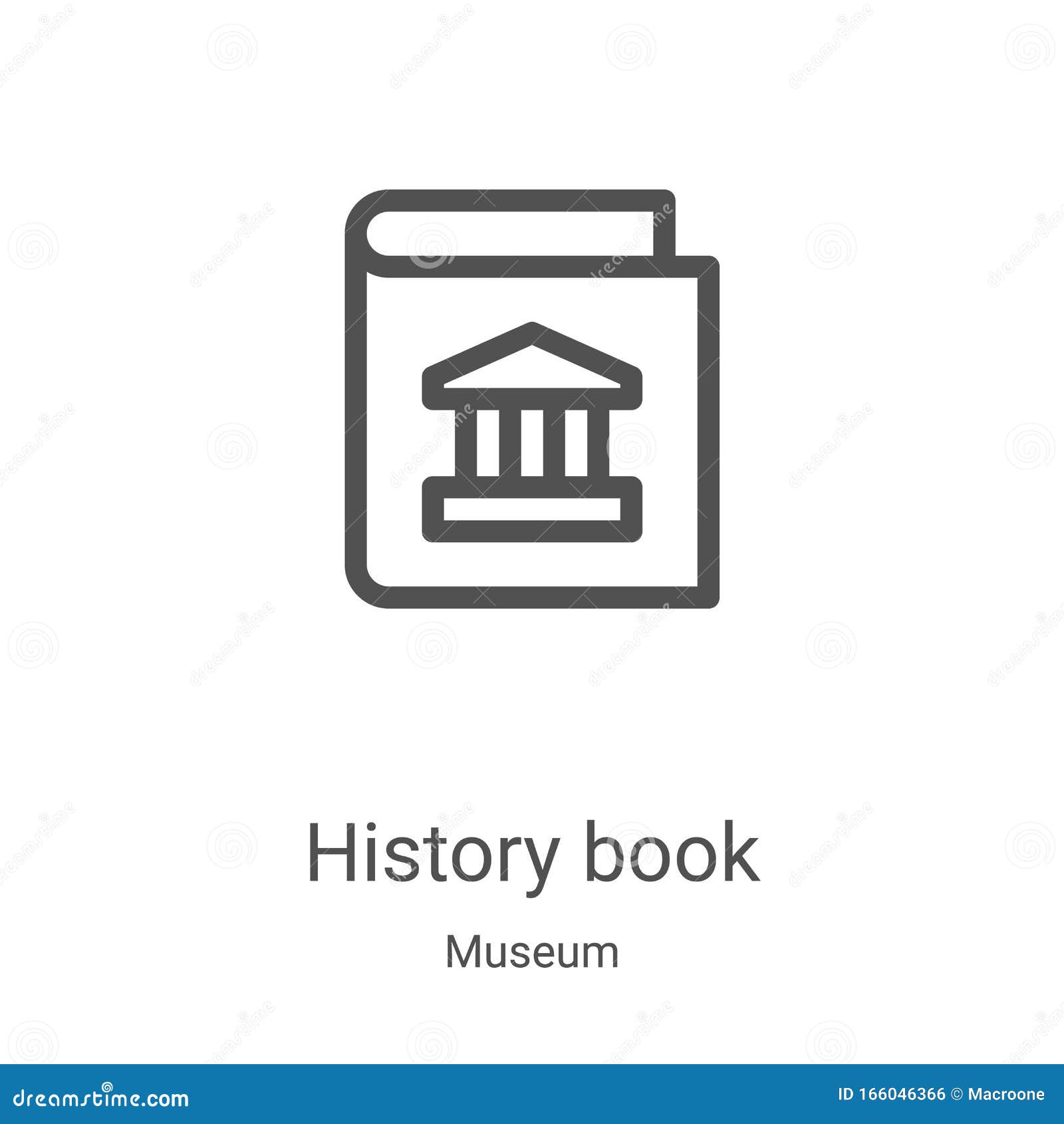 History Book Icon Vector from Museum Collection. Thin Line History Book ...