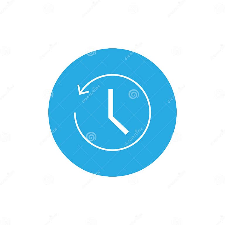 History Button Icon Vector in Flat Style Isolated on White Background ...