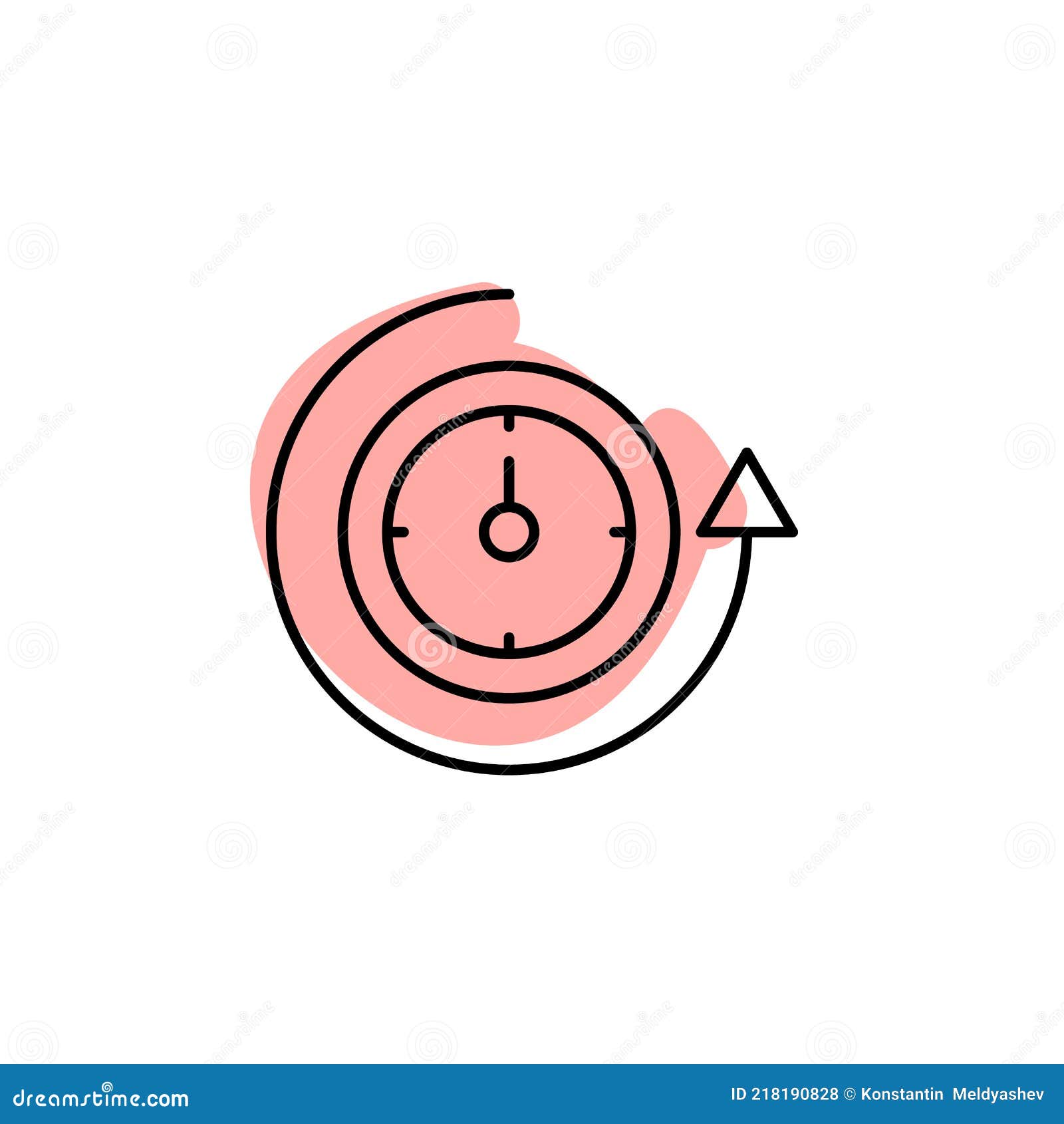 History, History, Clock, Time with Color Shadow Vector Icon in History ...