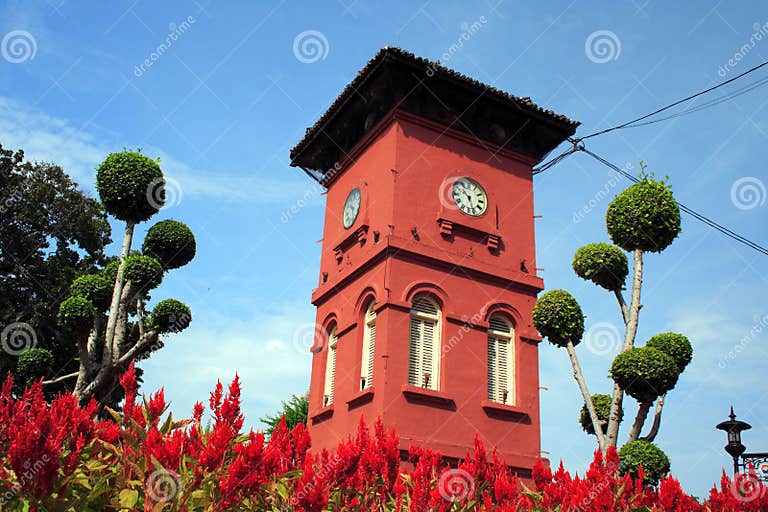 History Clock Tower in Melaka Stock Photo - Image of time, classic ...