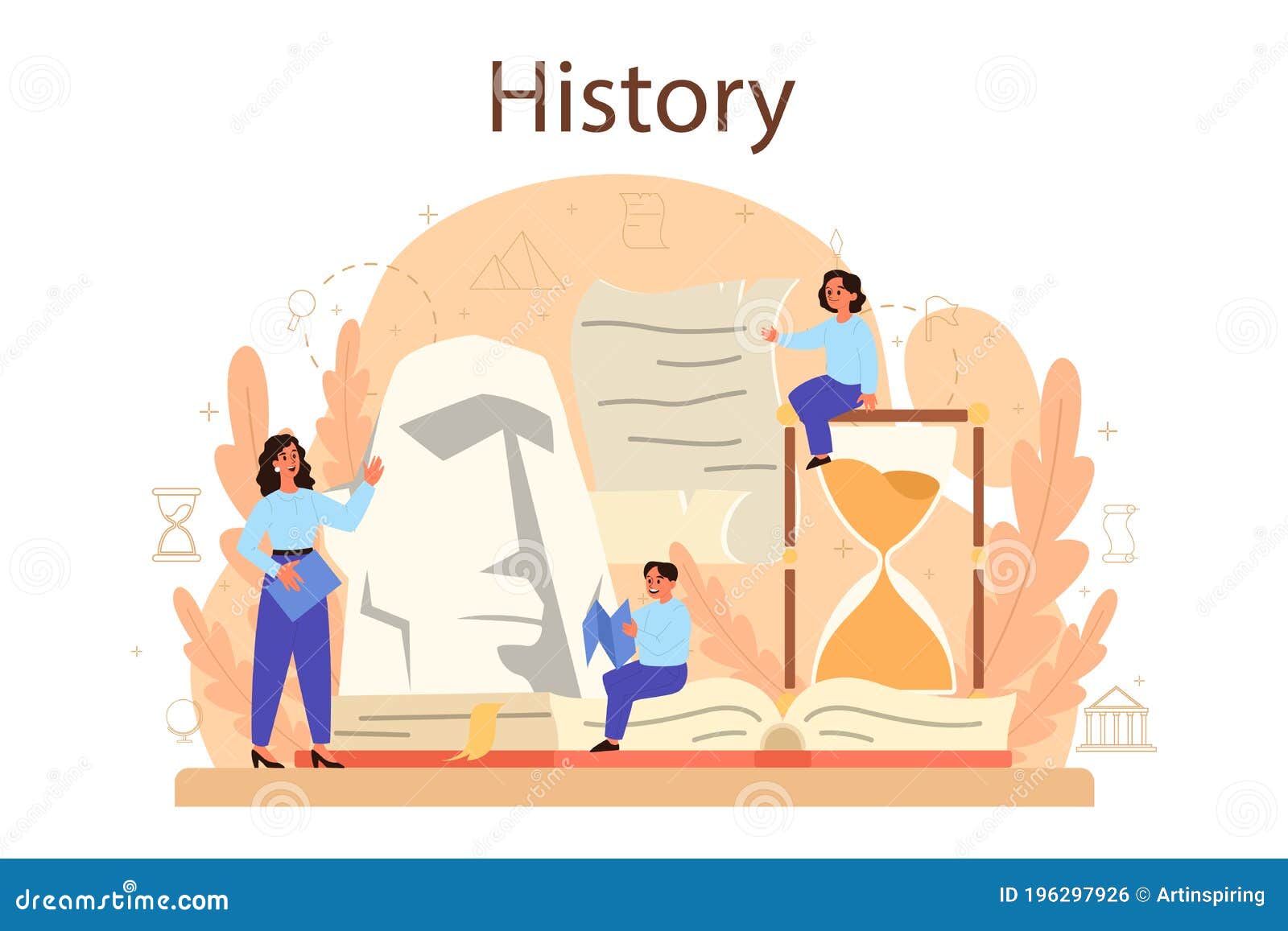 History Concept. History School Subject Stock Vector - Illustration of ...