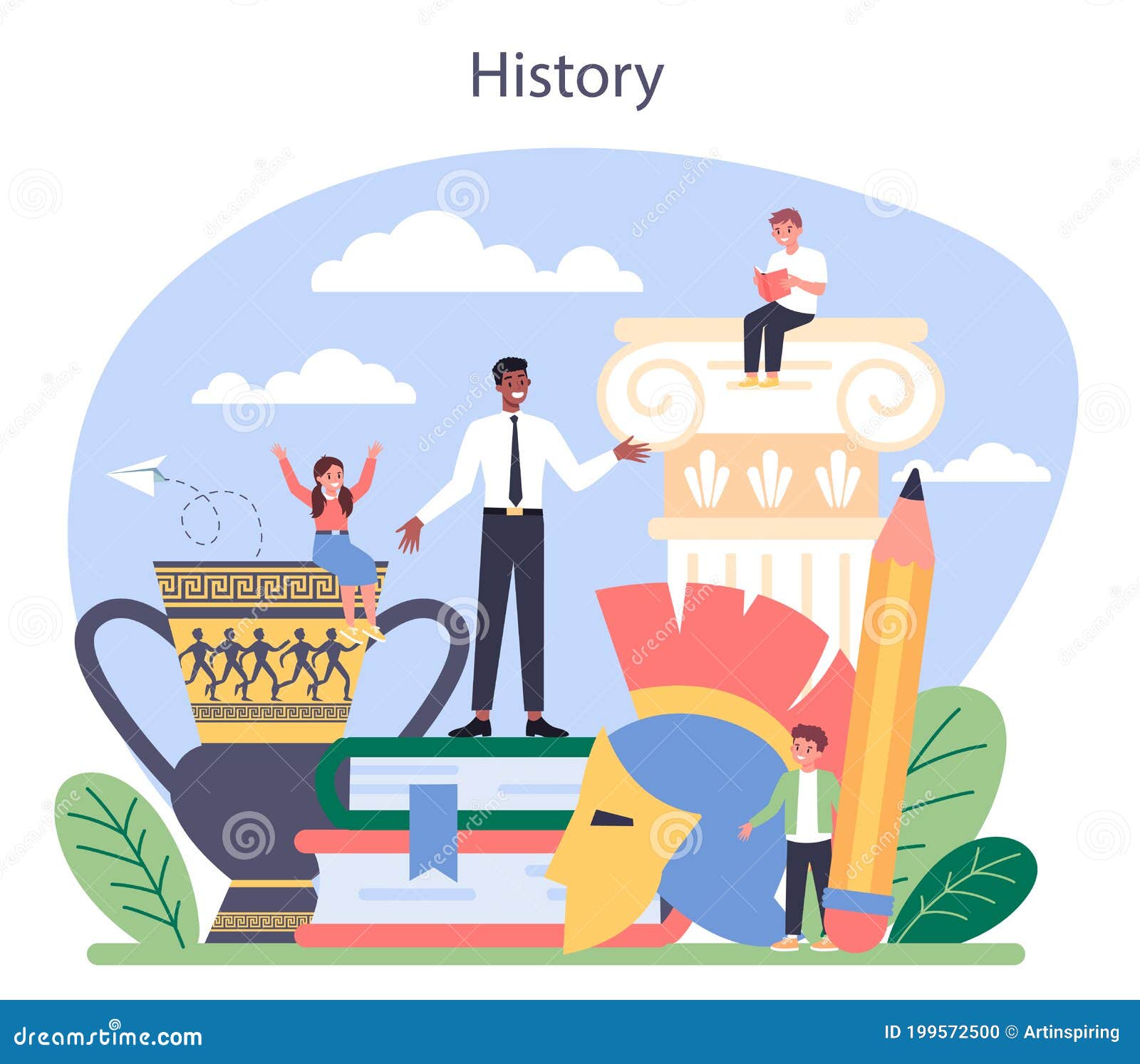 History Concept. History School Subject Stock Vector - Illustration of ...