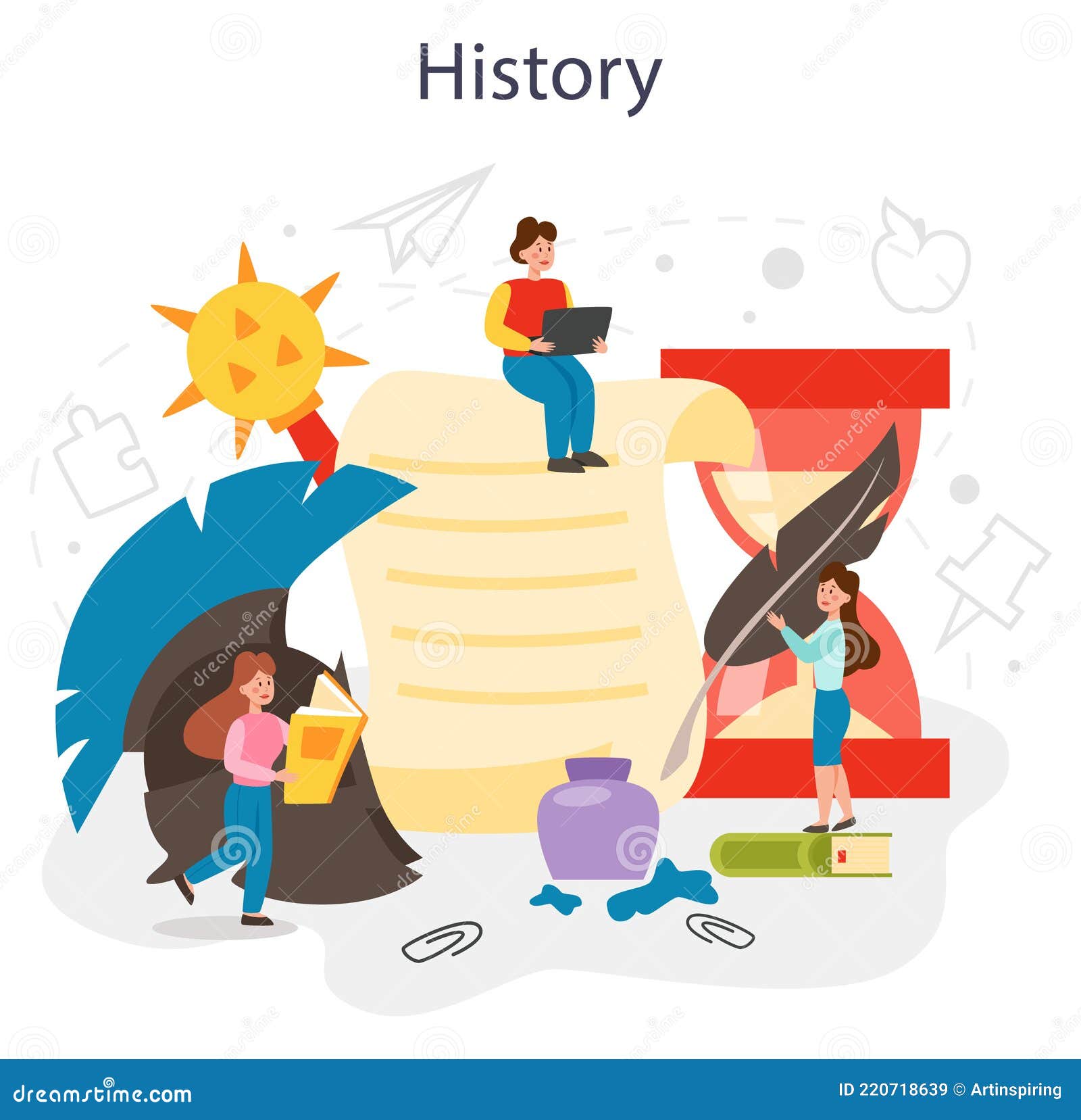 History Concept. History School Subject. Idea of Science and Education ...