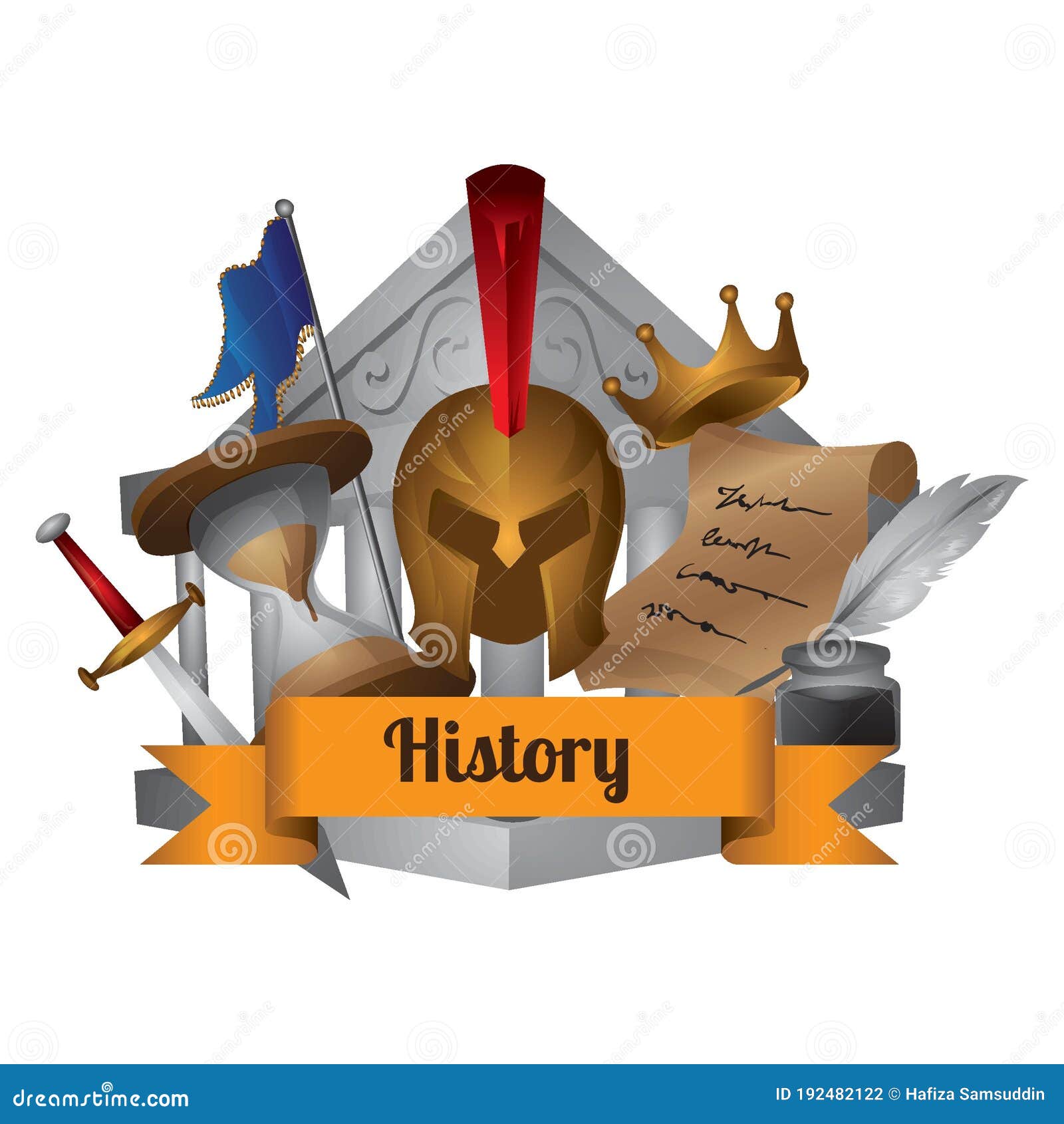 History Concept. Vector Illustration Decorative Design Stock Vector ...