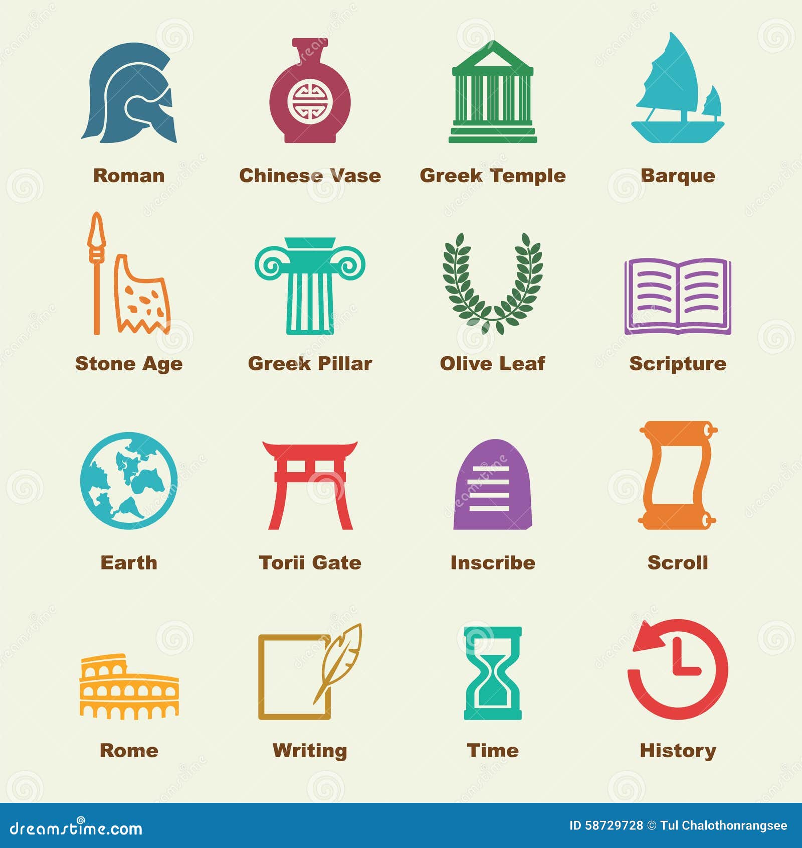 History elements stock vector. Illustration of parchment - 58729728