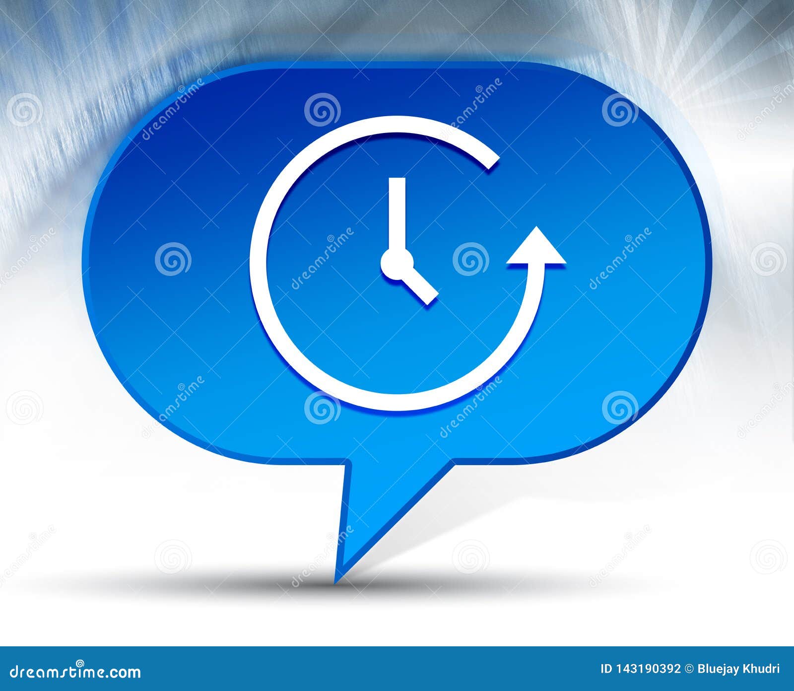 History Icon Blue Bubble Background Stock Illustration - Illustration ...