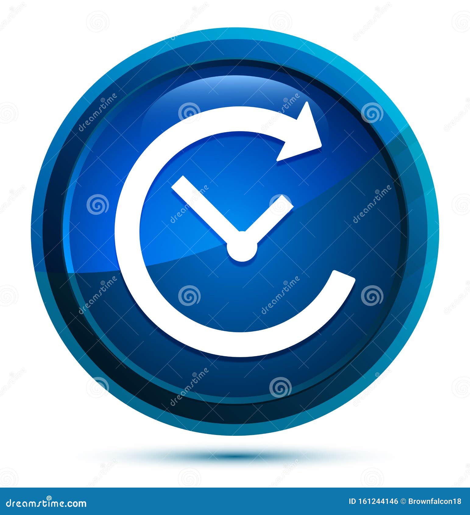 History Icon Elegant Blue Round Button Illustration Stock Vector ...