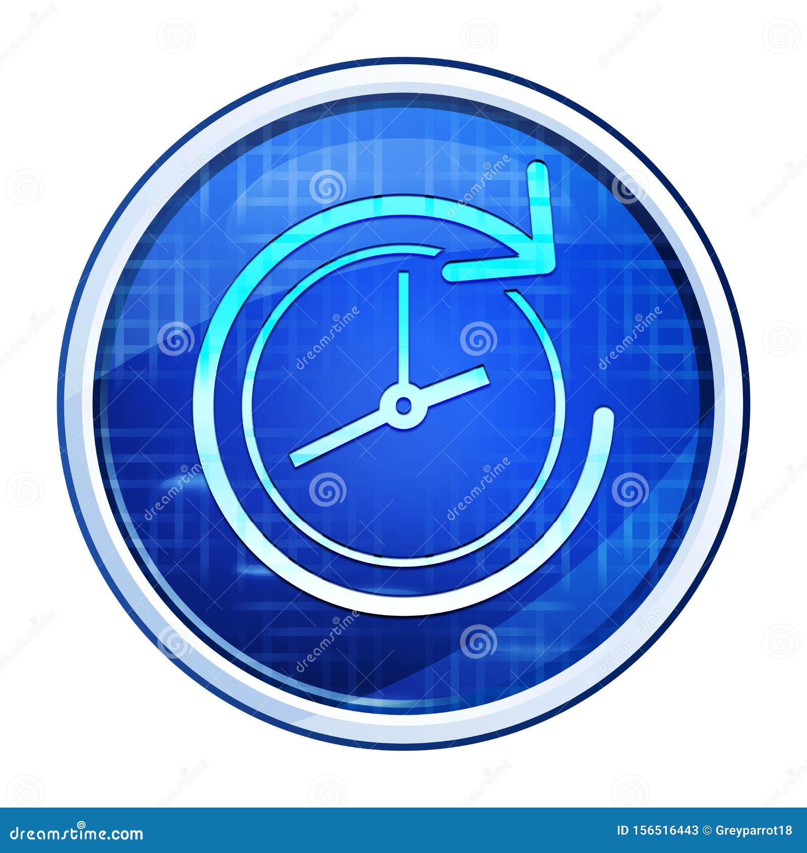 History Icon Futuristic Blue Round Button Vector Illustration Stock ...