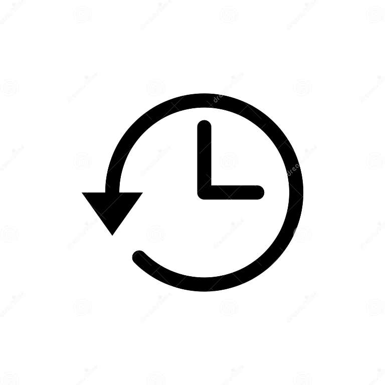 History Icon Isolated on White Background. History Vector Icon Stock ...