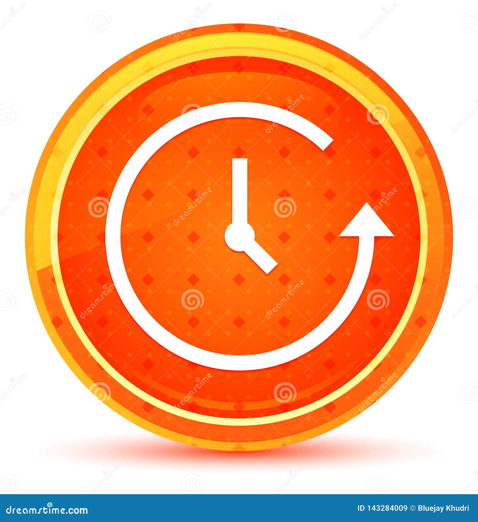 History Icon Natural Orange Round Button Stock Illustration ...