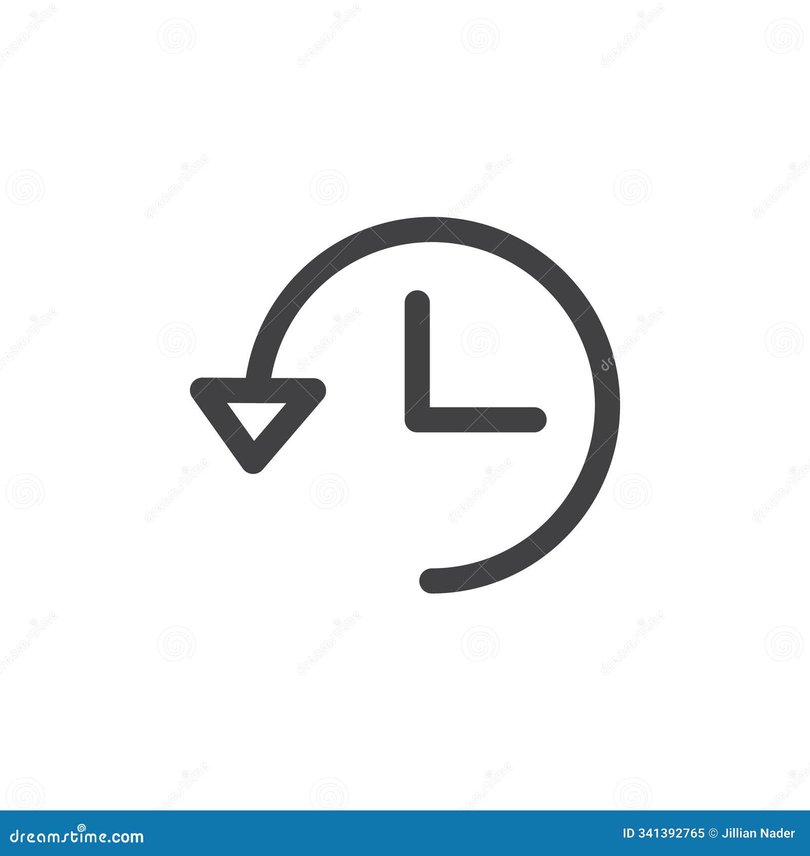 History Icon Simple Outline Vector Logo Stock Vector - Illustration of ...