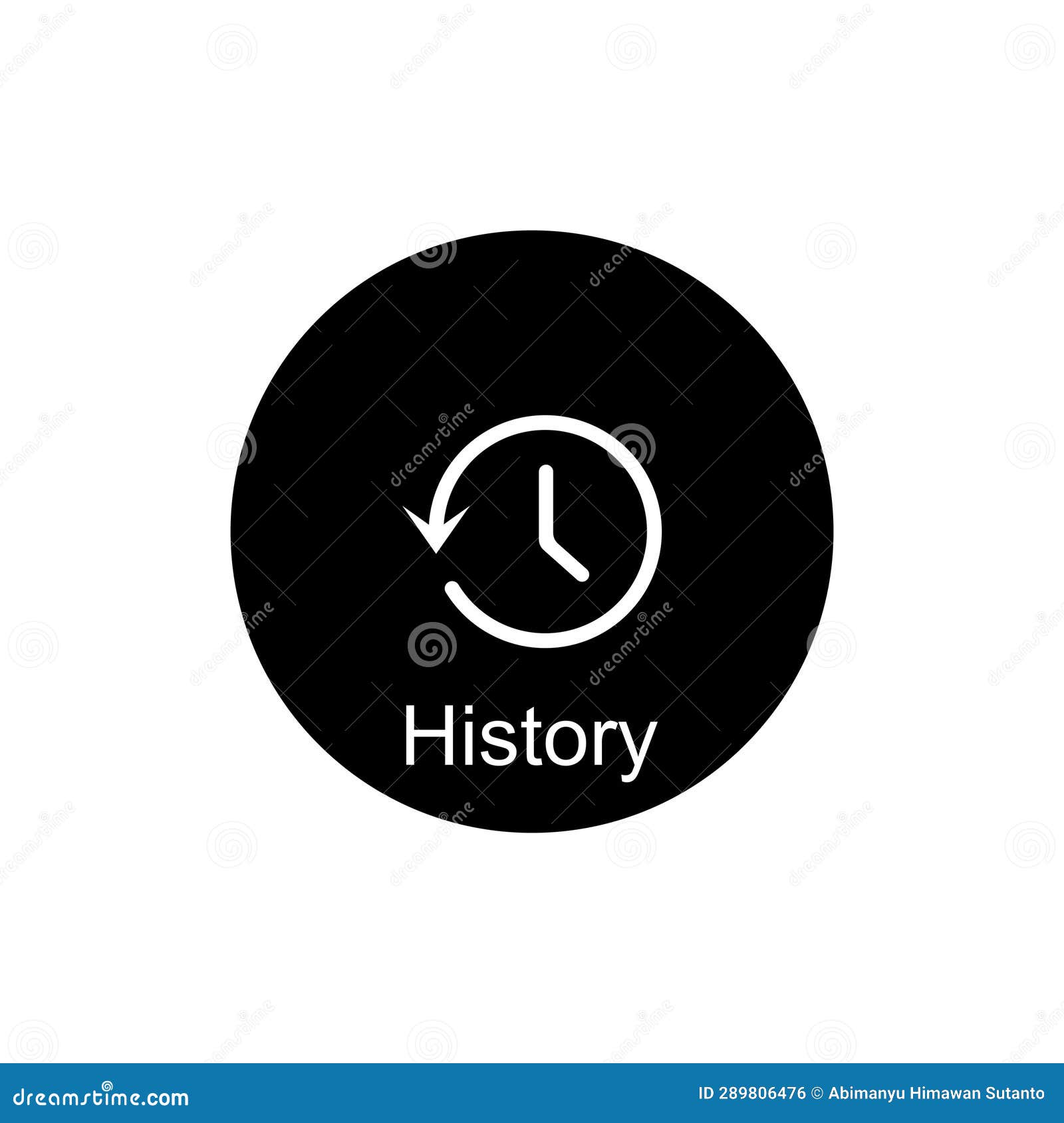 History icon vector stock vector. Illustration of update - 289806476