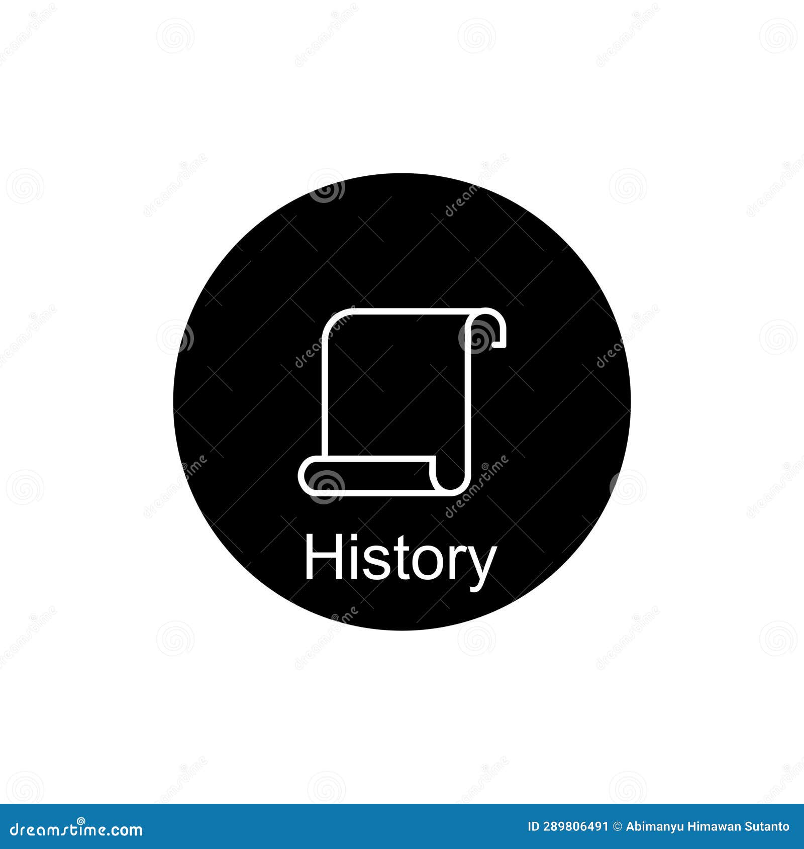History icon vector stock vector. Illustration of pictogram - 289806491