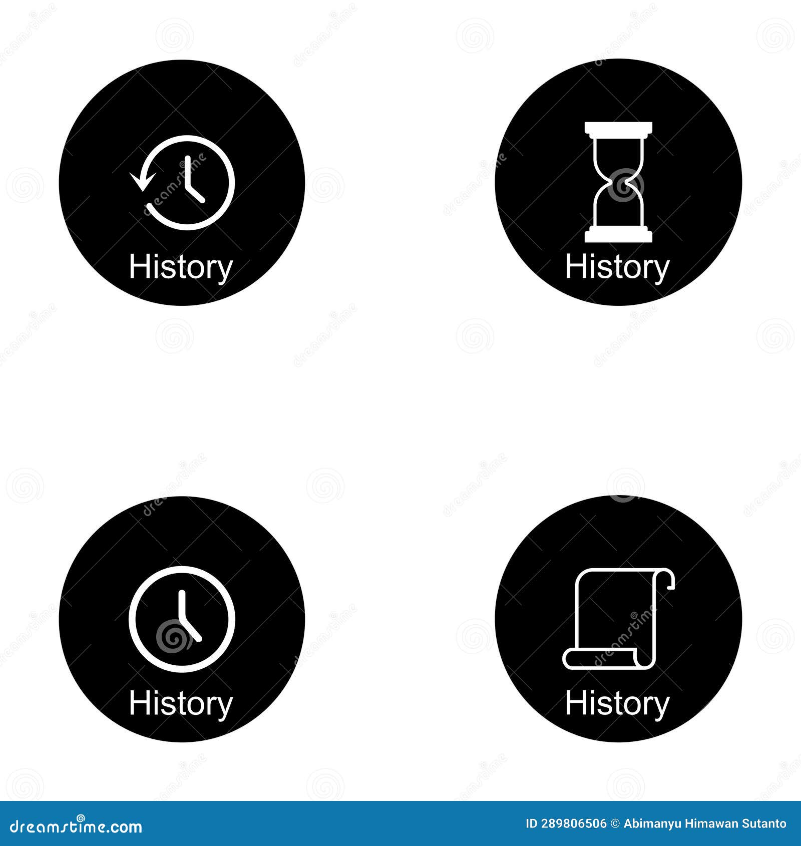 History icon vector stock illustration. Illustration of history - 289806506