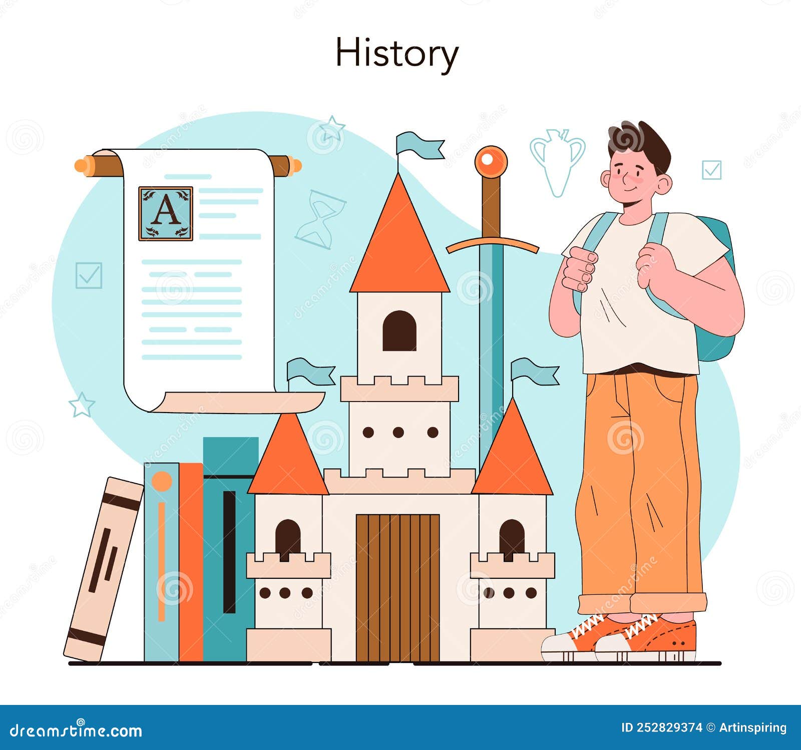 History Lesson Concept. History School Subject, Knowledge of the Past ...