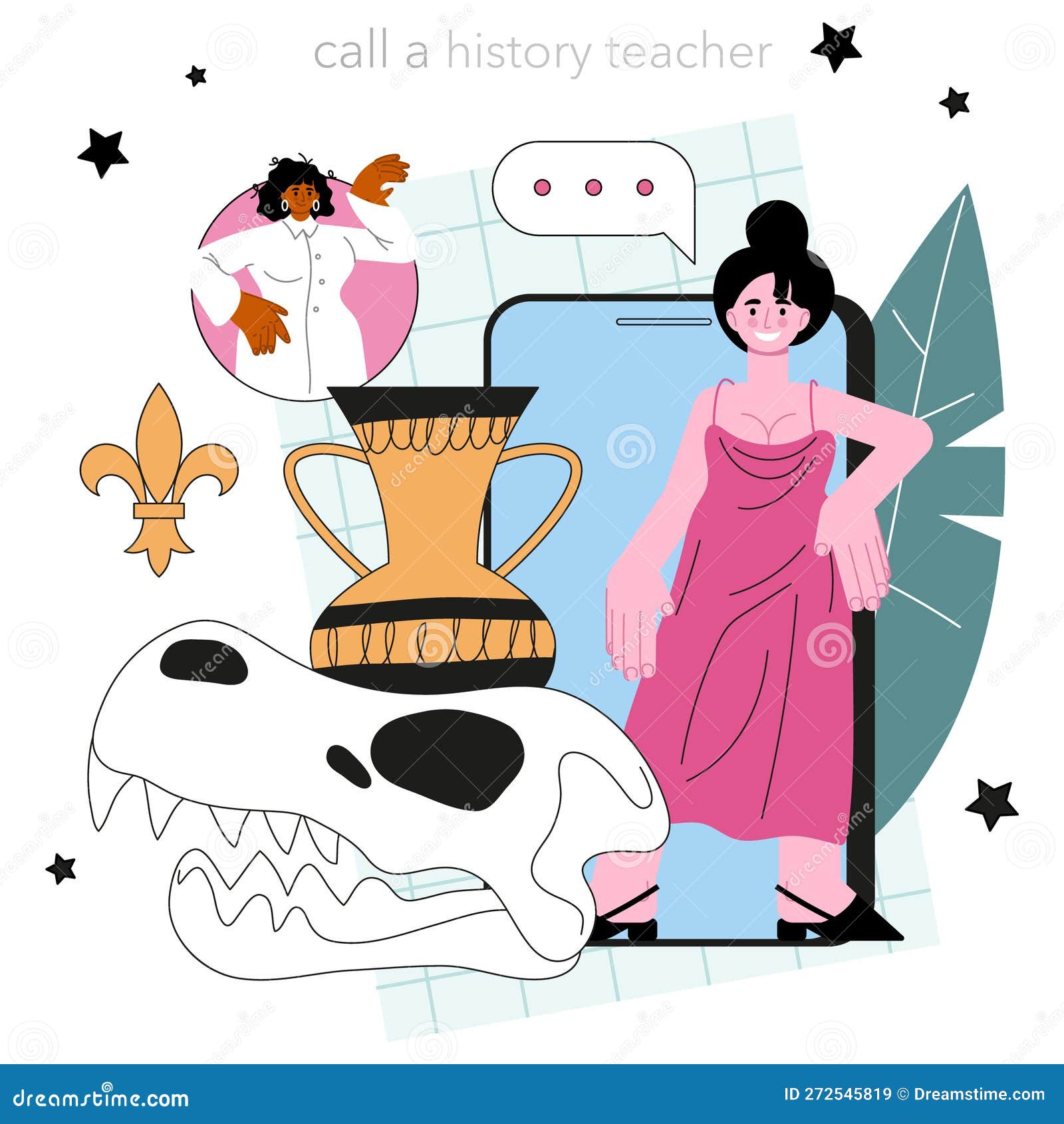 History Lesson Online Service or Platform. History School Class Stock ...