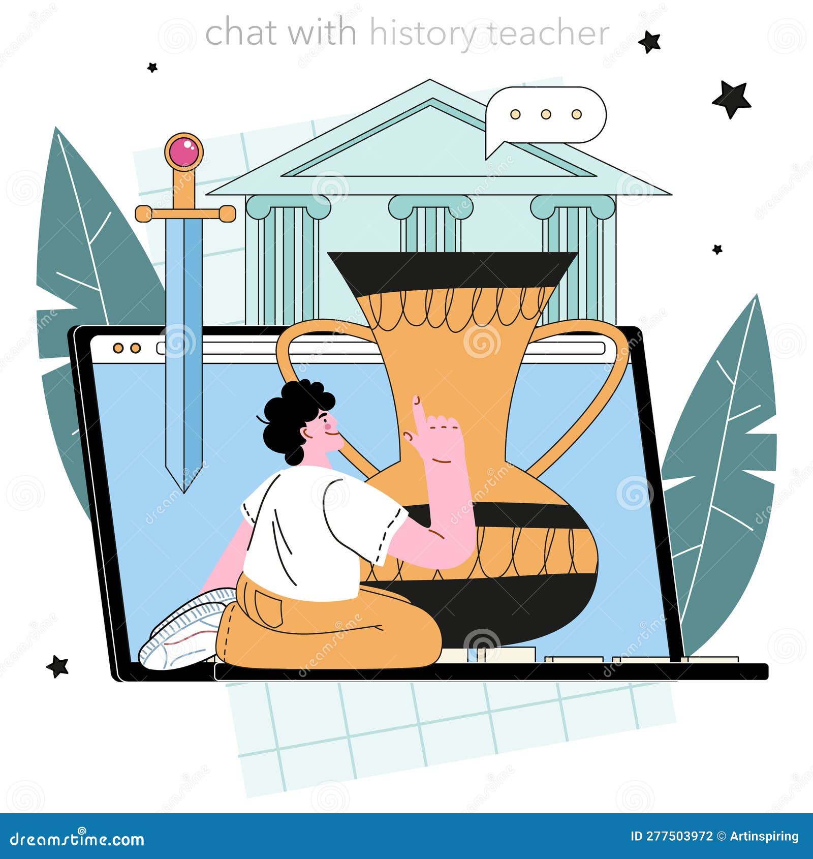 History Lesson Online Service or Platform. History School Class Stock ...