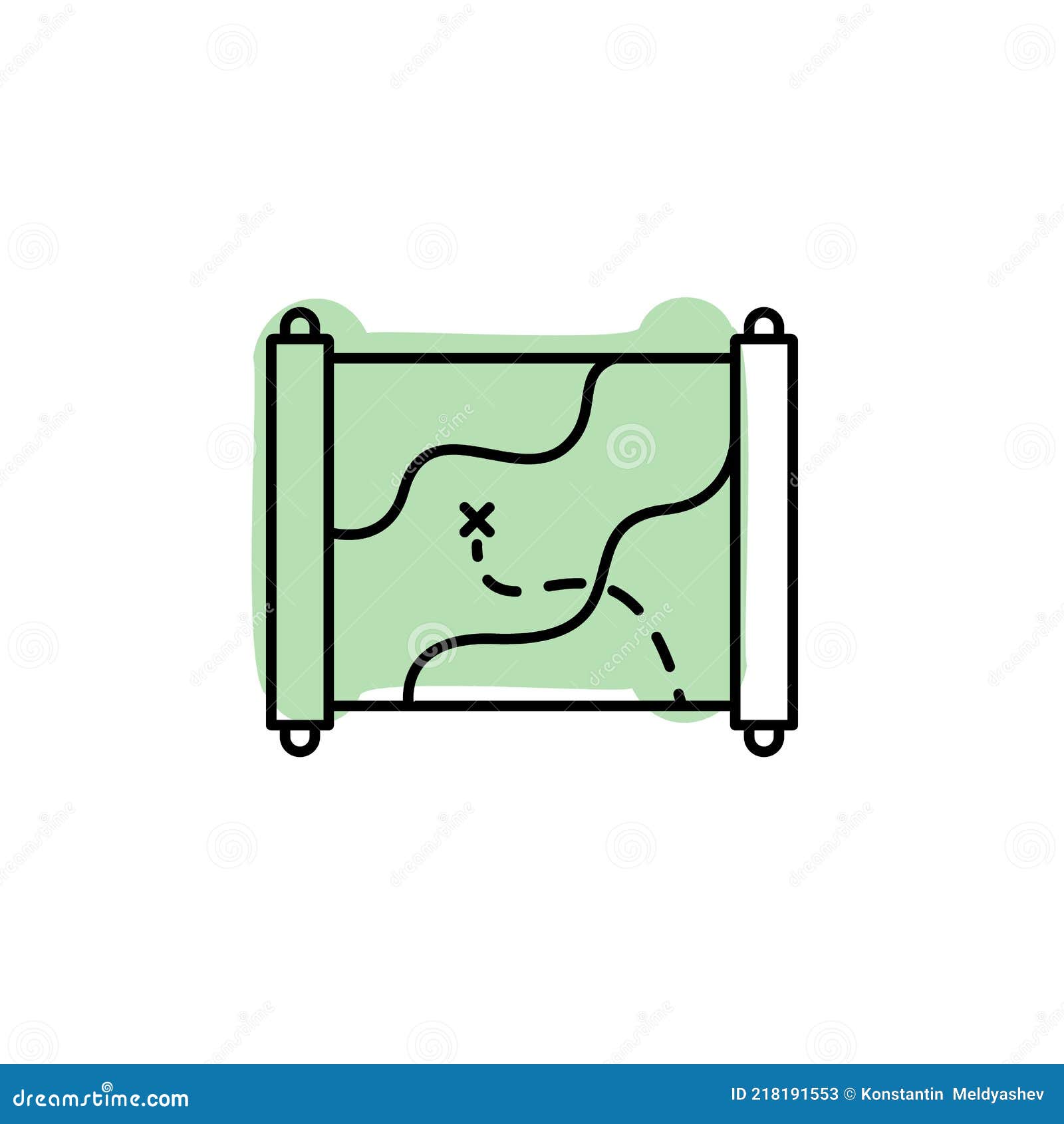 History, Map with Color Shadow Vector Icon in History Set Stock Vector ...