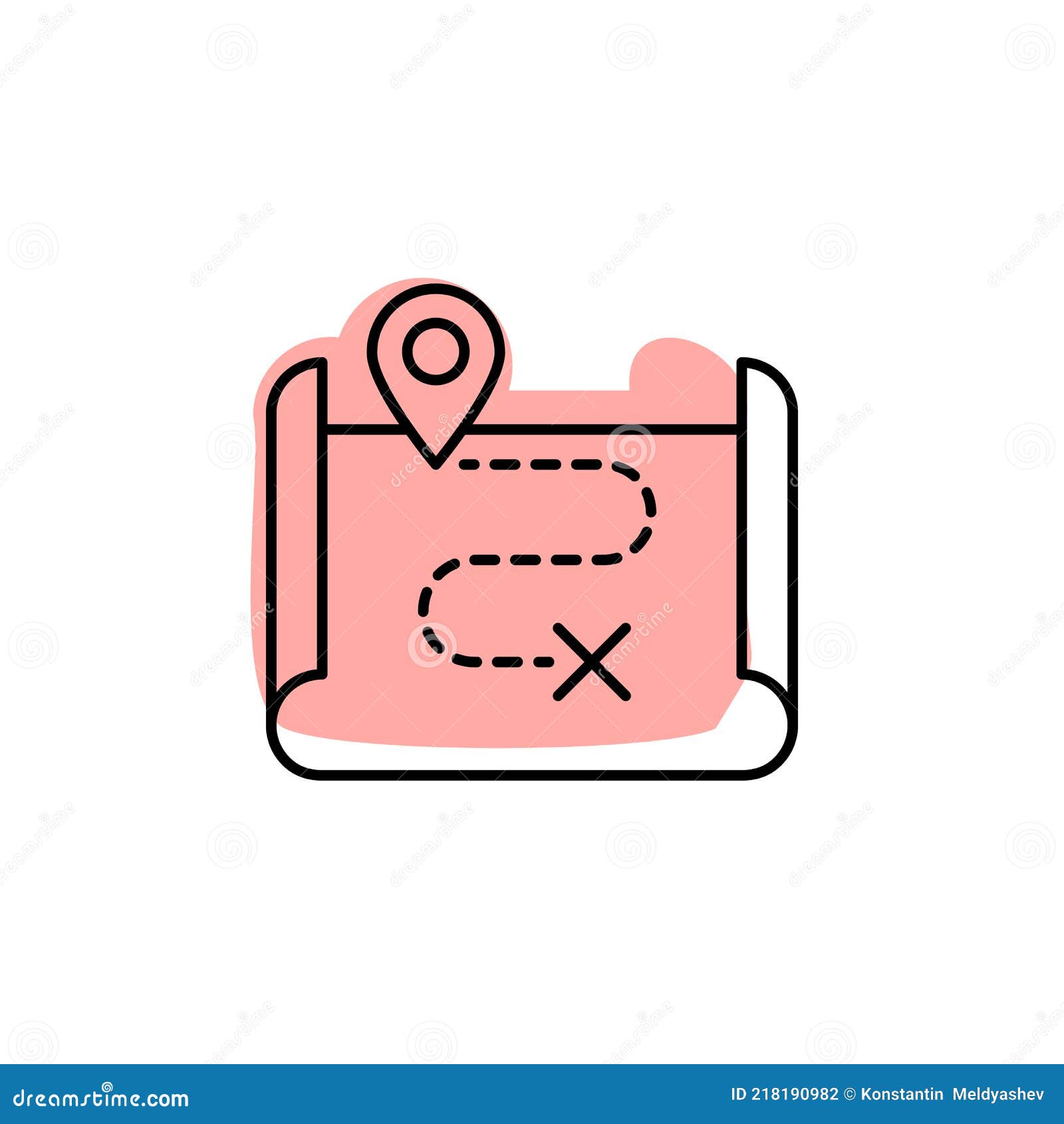 History, Map with Color Shadow Vector Icon in History Set Stock Vector ...