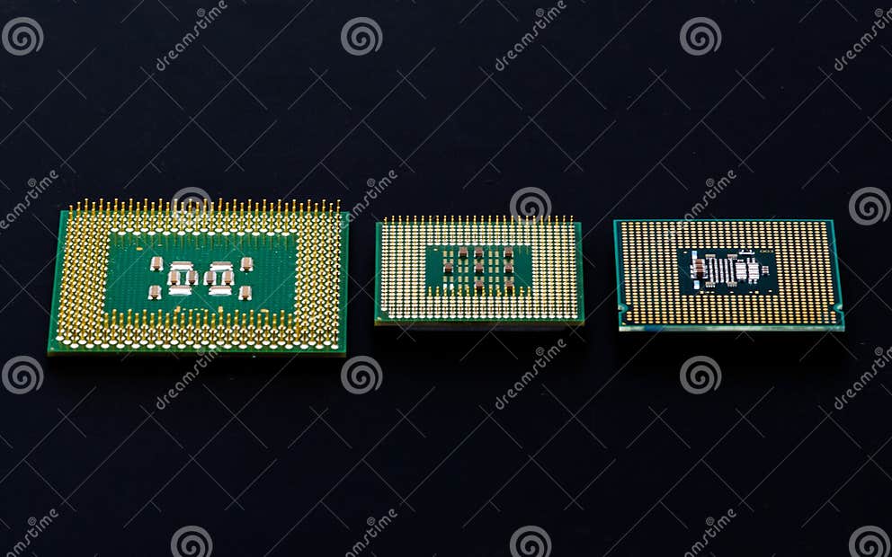 The History of Microprocessors Stock Image - Image of electric ...