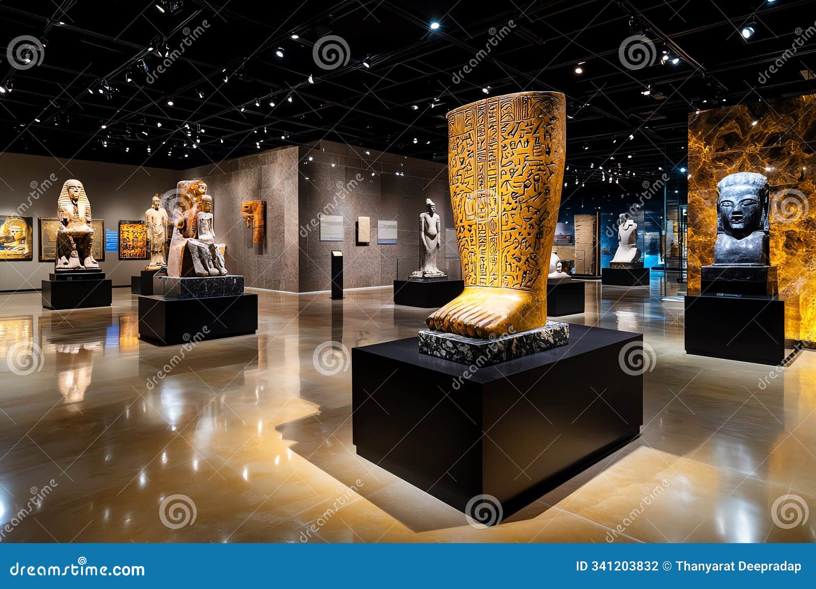 History Museum Exhibit On Ancient Mesopotamia With Cuneiform Tablets ...
