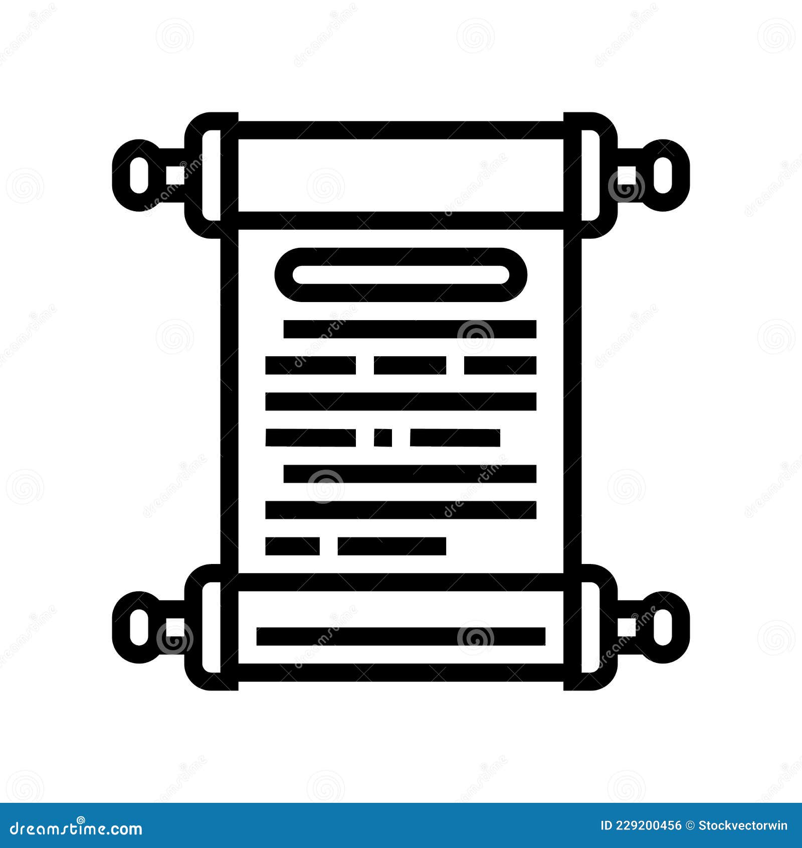 History Scroll Ancient Greece Line Icon Vector Illustration Stock ...