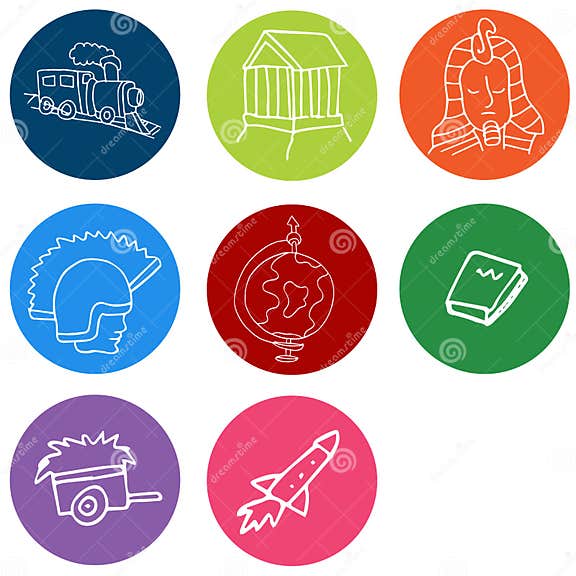 History Symbols stock vector. Illustration of book, rocket - 41425438