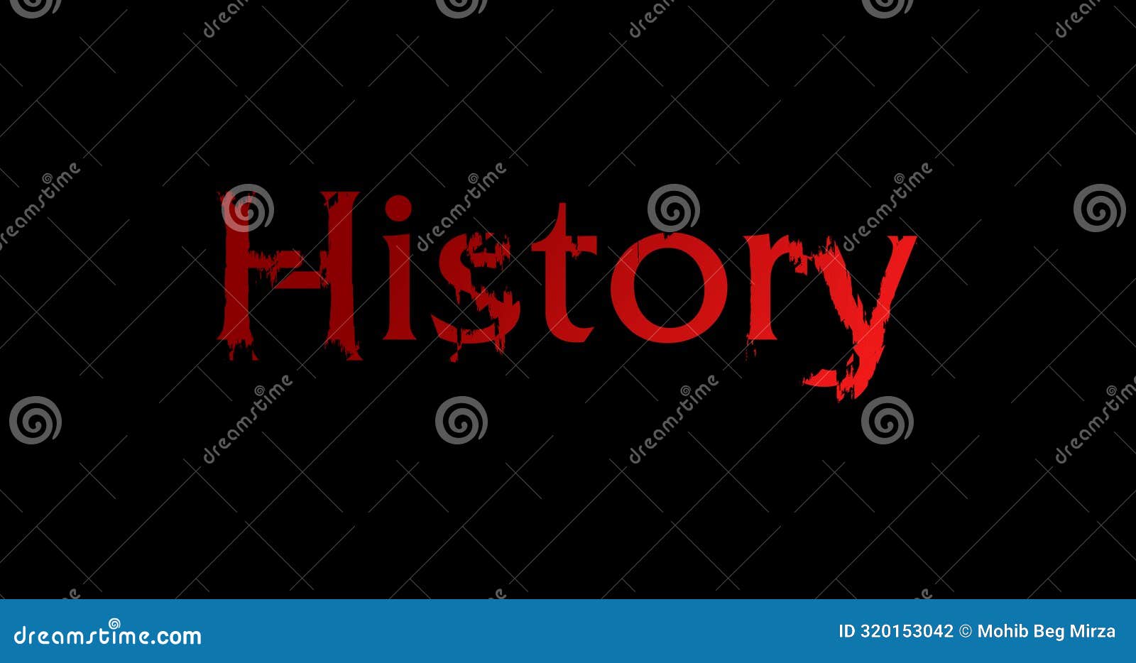 History Text Animation on Black Background Stock Illustration ...