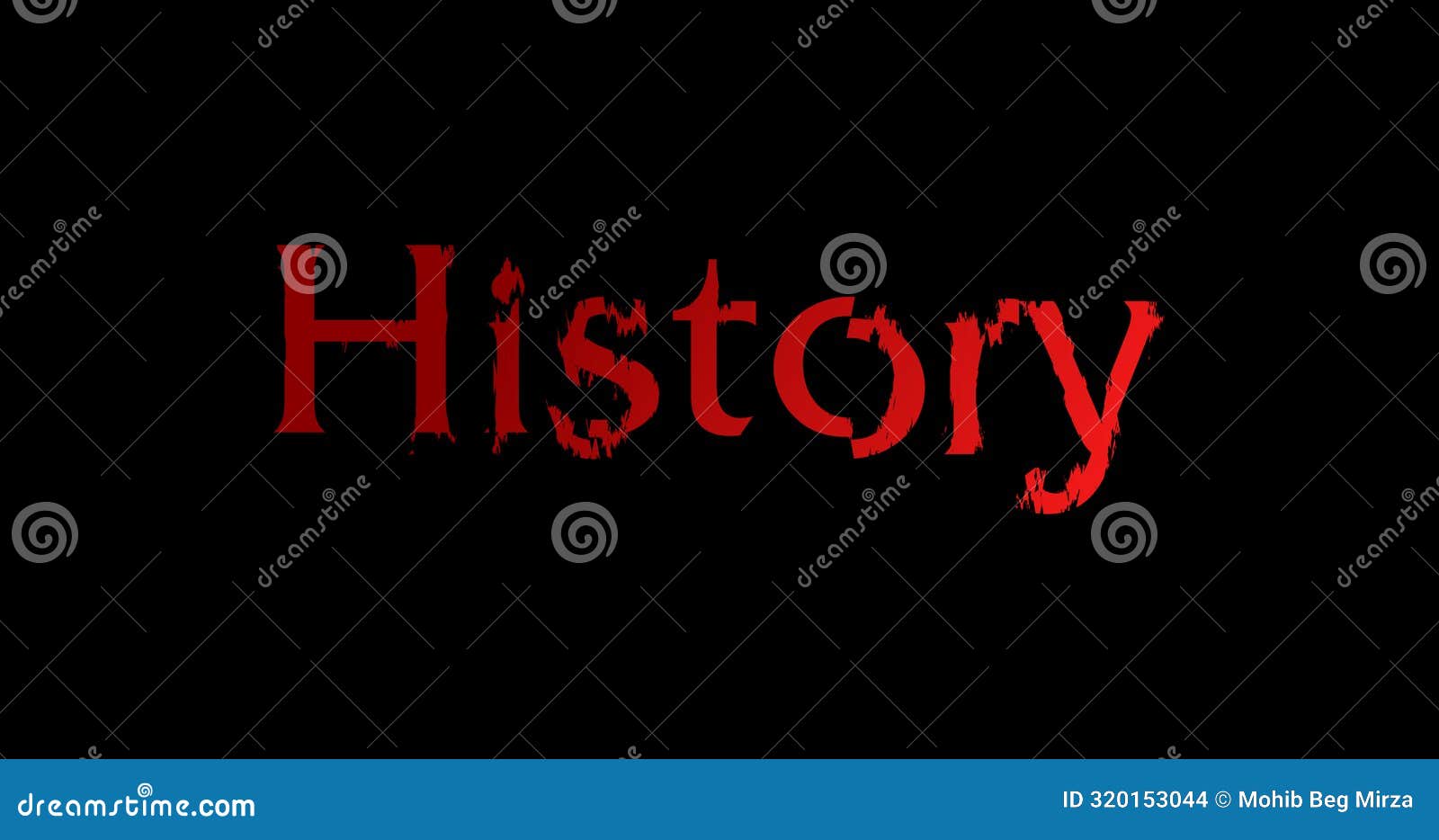 History Text Animation on Black Background Stock Illustration ...