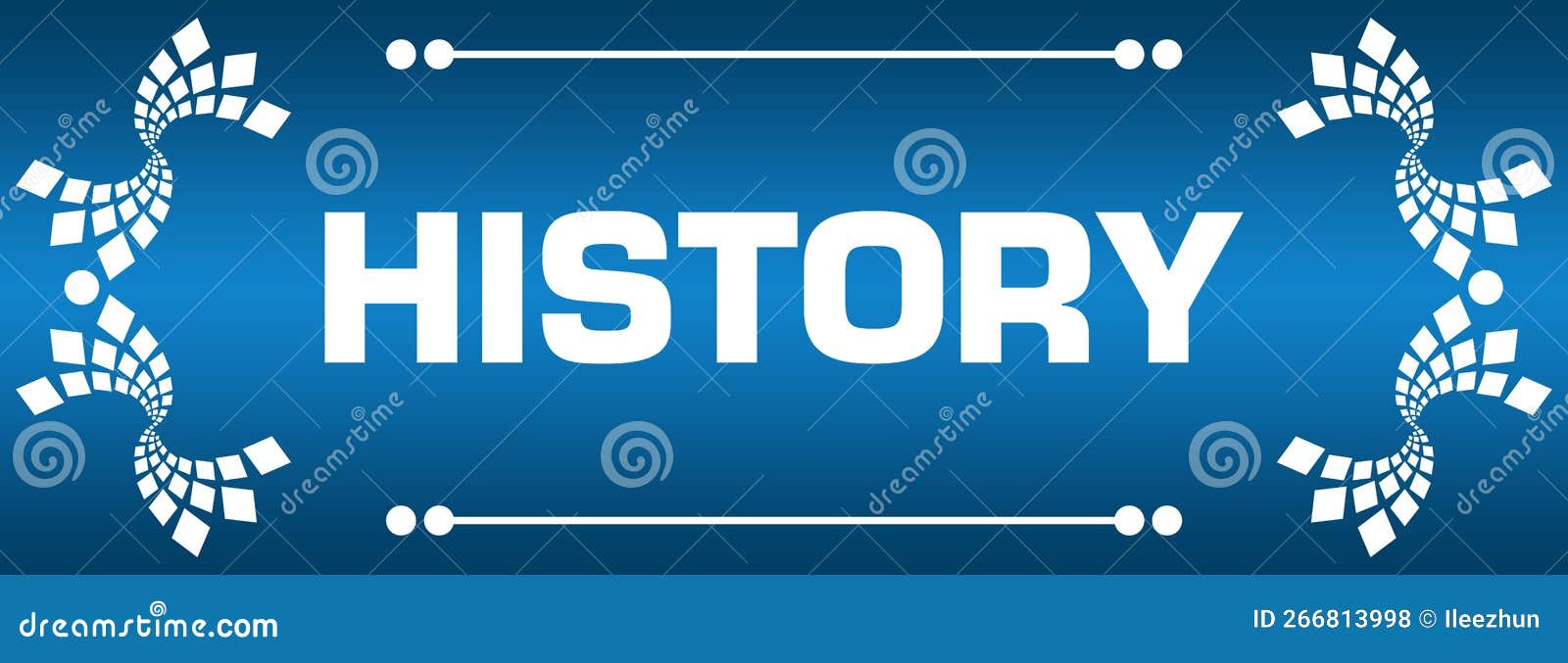 History Blue Vintage Element Left Right Text Stock Illustration ...