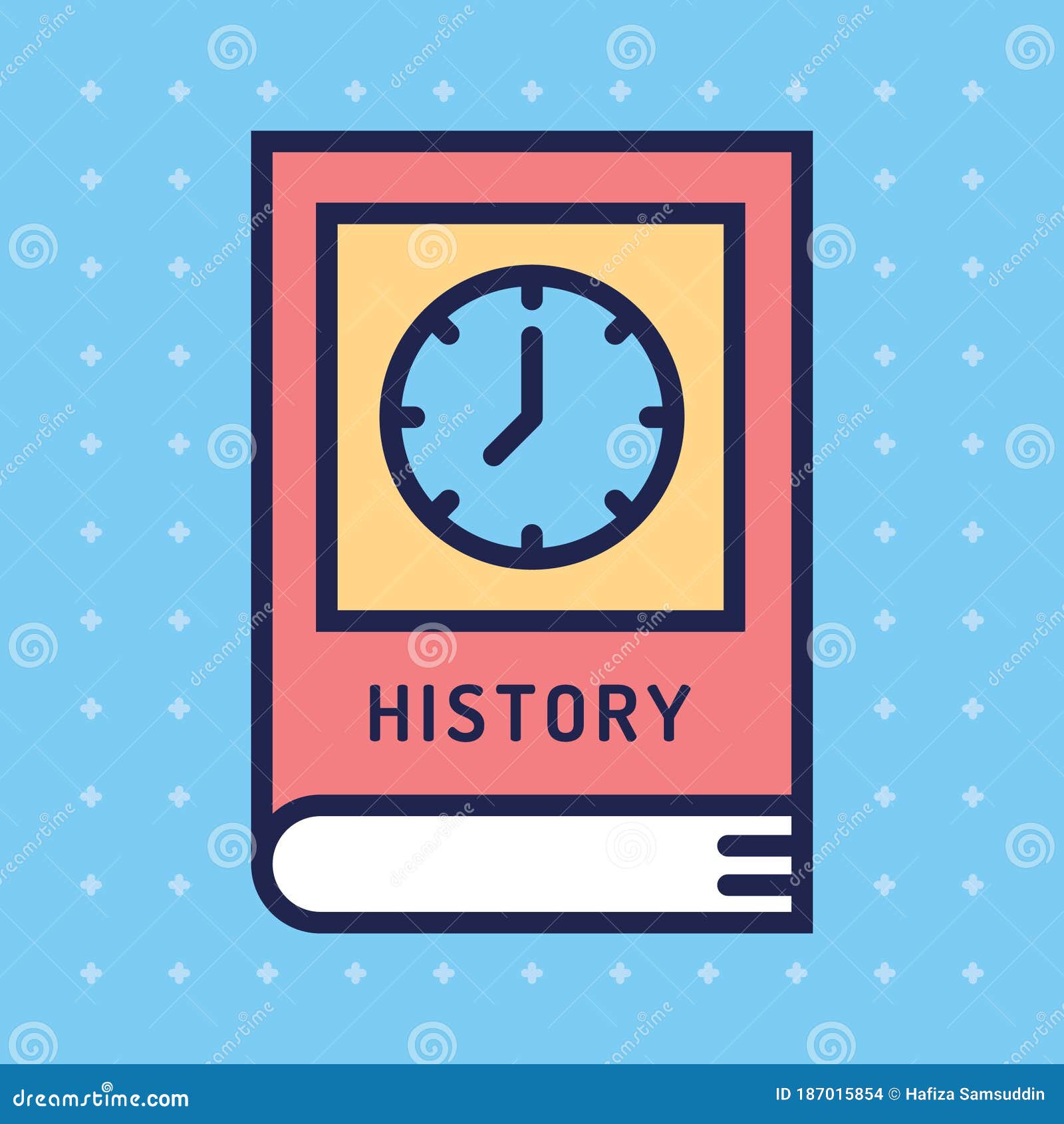 History Textbook. Vector Illustration Decorative Design Stock Vector ...