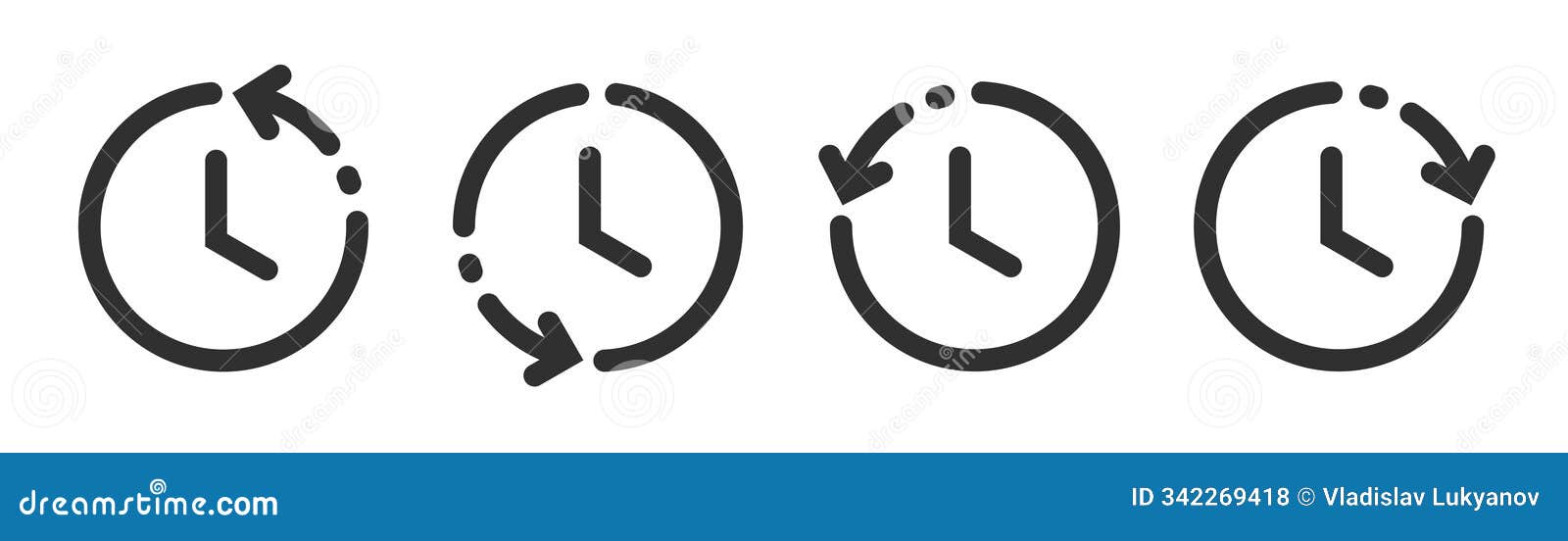 History And Time Management Icon Set. Included The Icons As Anti-Aging ...