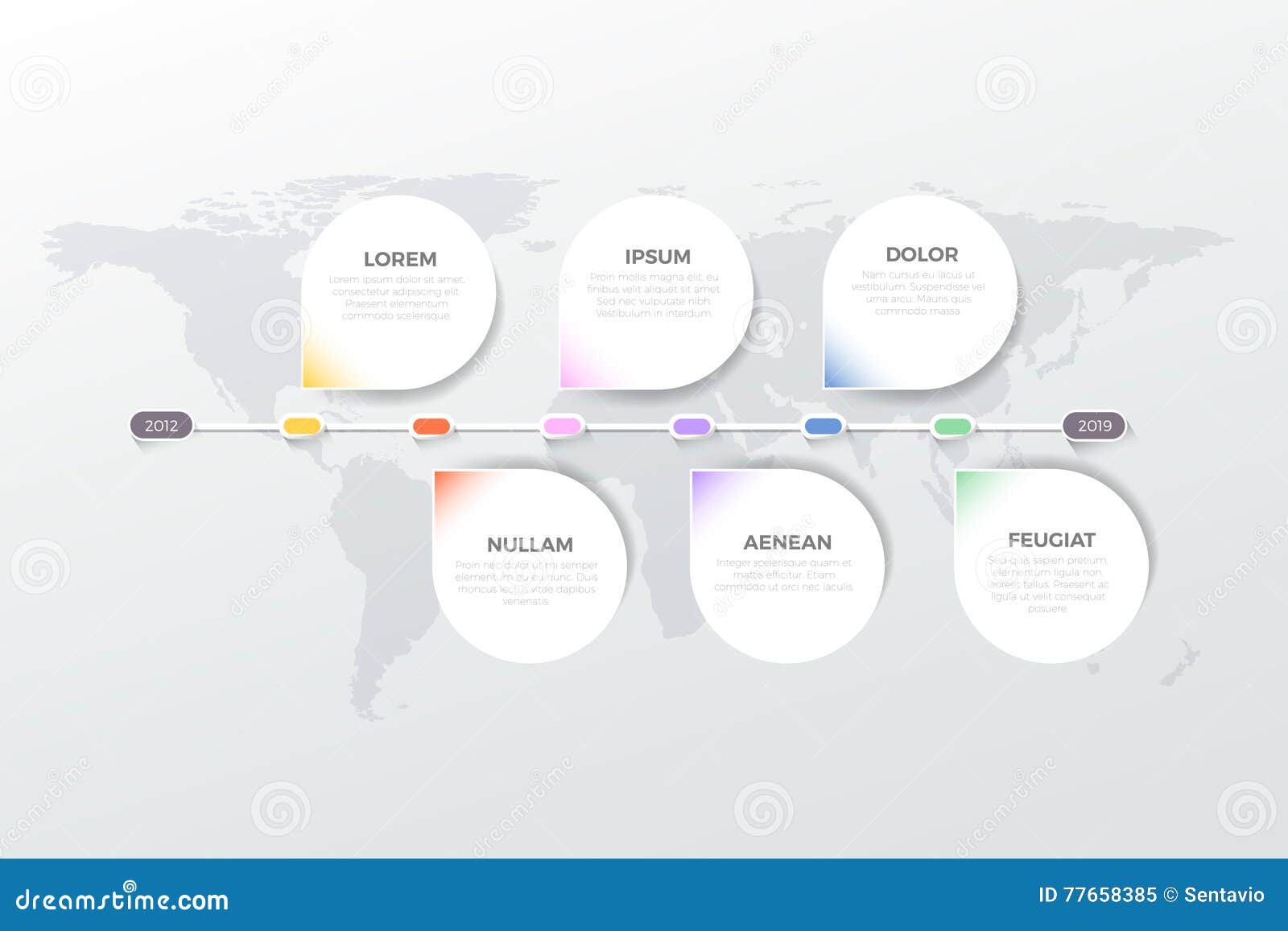 History Timeline Map Infographic Background Vector Stock Vector ...