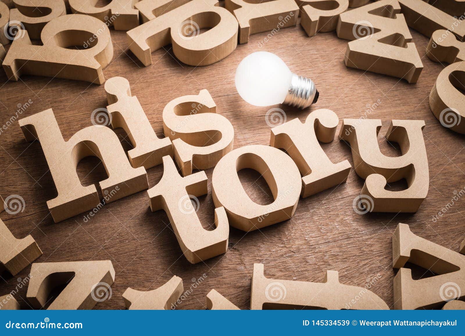 History Topic and Bulb stock image. Image of storytelling - 145334539