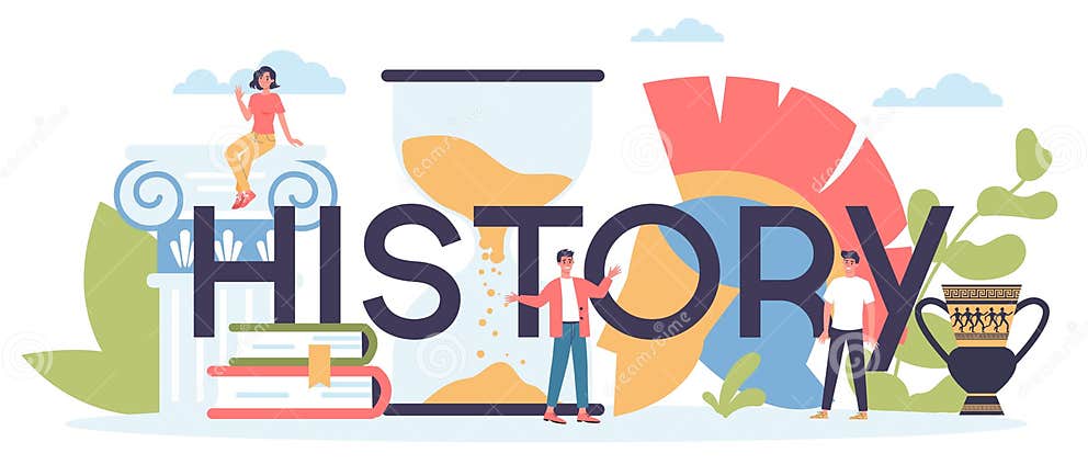 History Typographic Header Concept. History School Subject Stock Vector ...