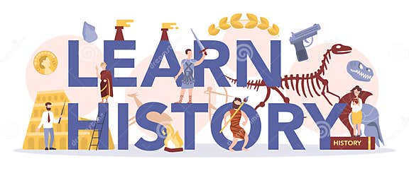 History Typographic Header Concept. History School Subject Stock Vector ...