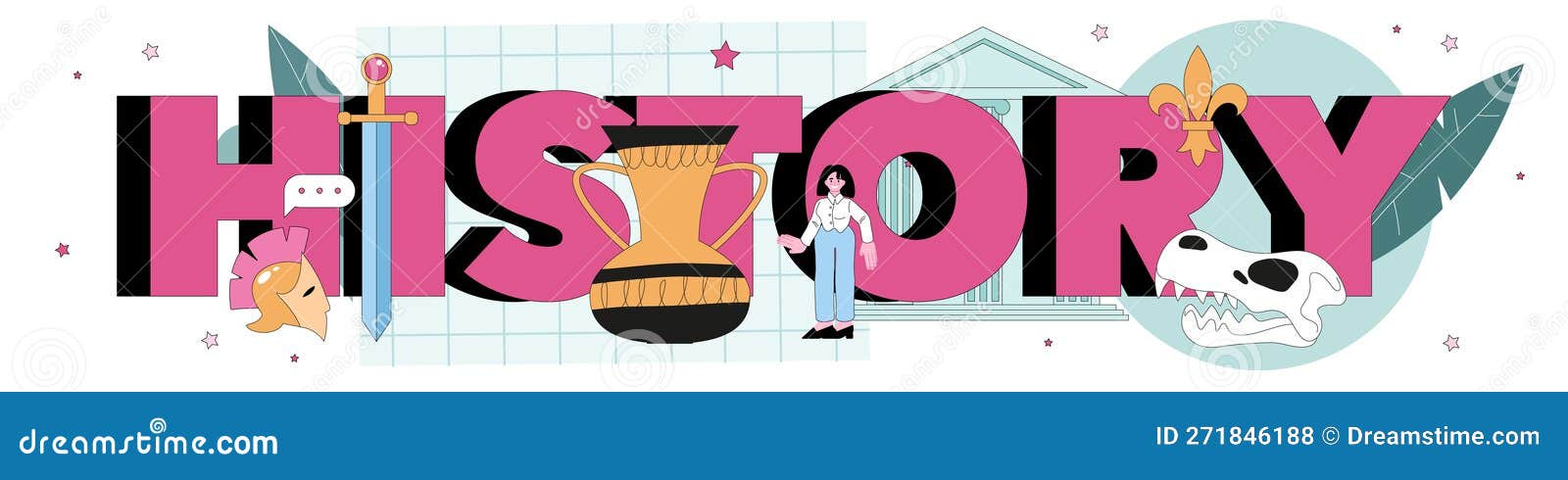 History Typographic Header. History School Class Stock Vector ...