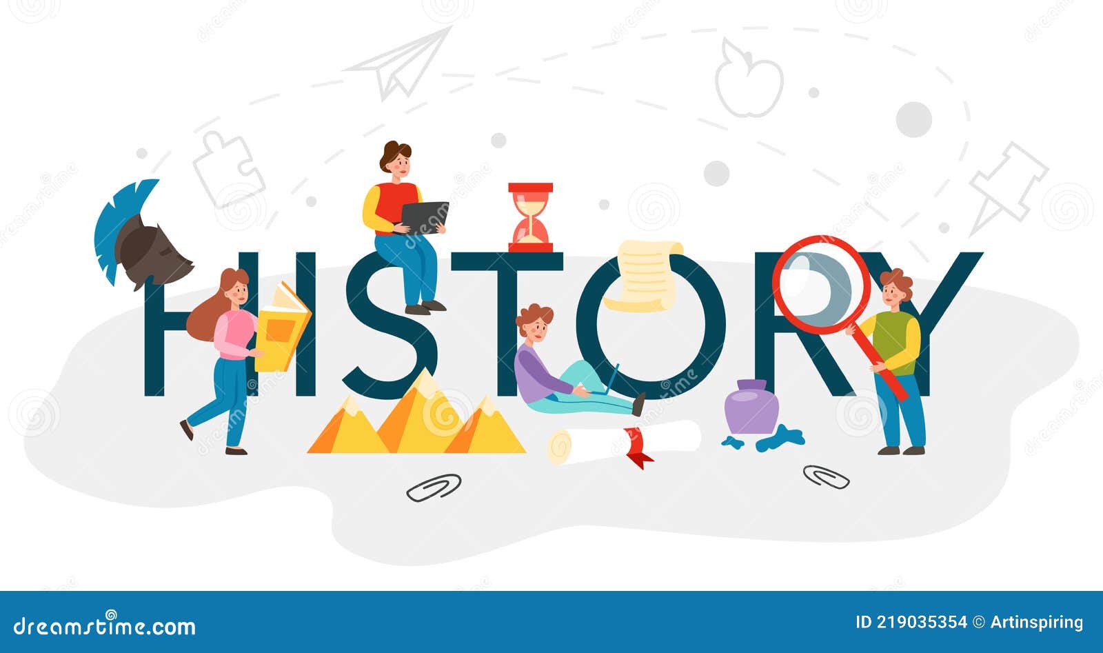 History Typographic Header. History School Subject Stock Vector ...