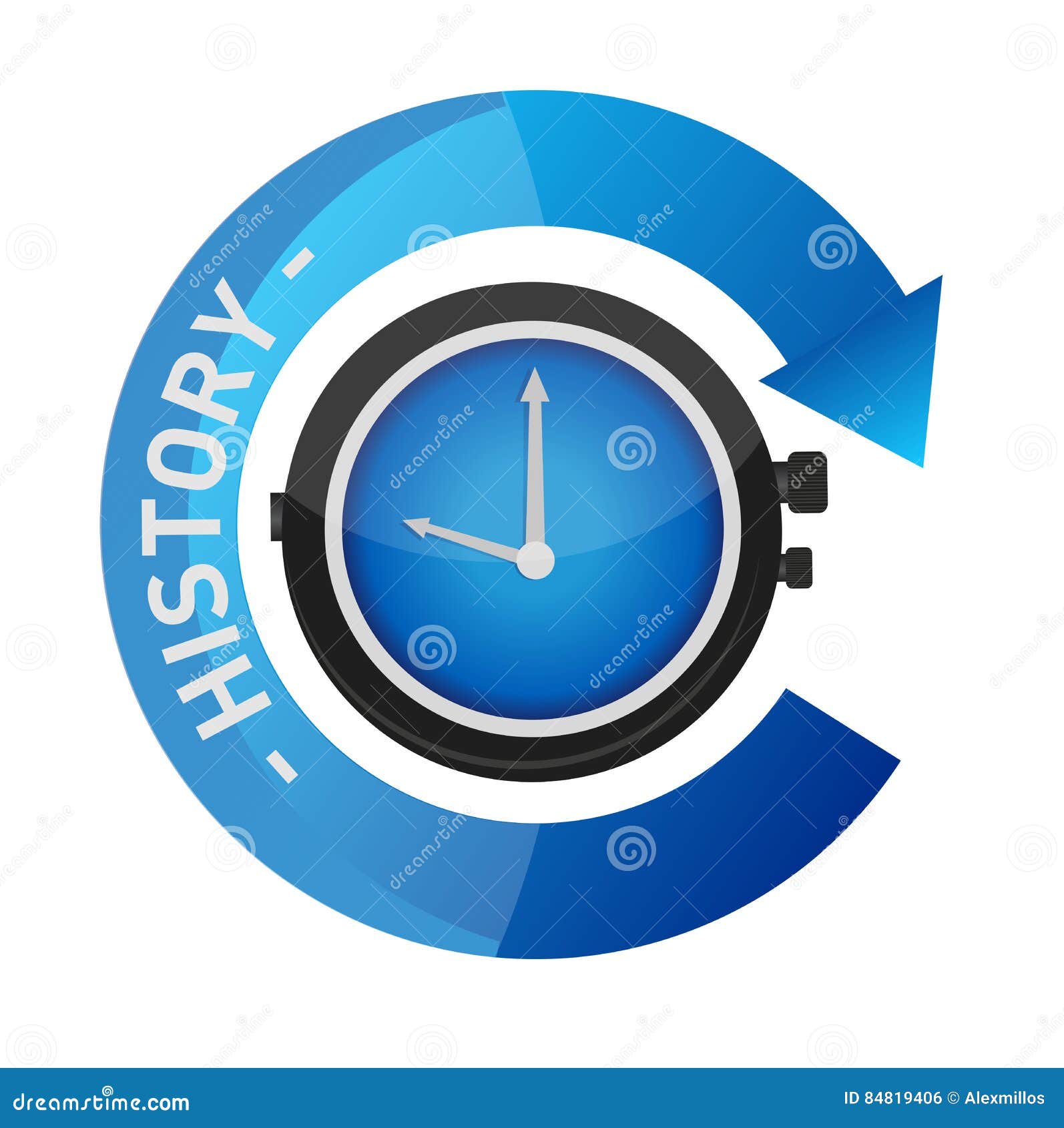 History Watch Time Concept Illustration Isolated Stock Illustration ...