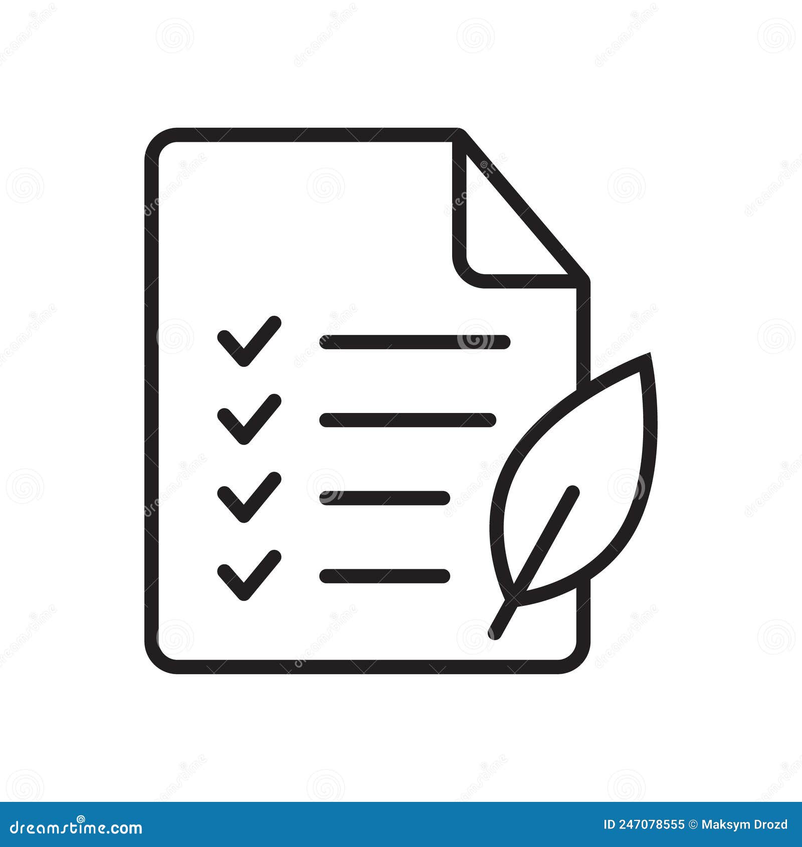 History, Writing Icon. Checklist Vector Icon. Black Illustration ...